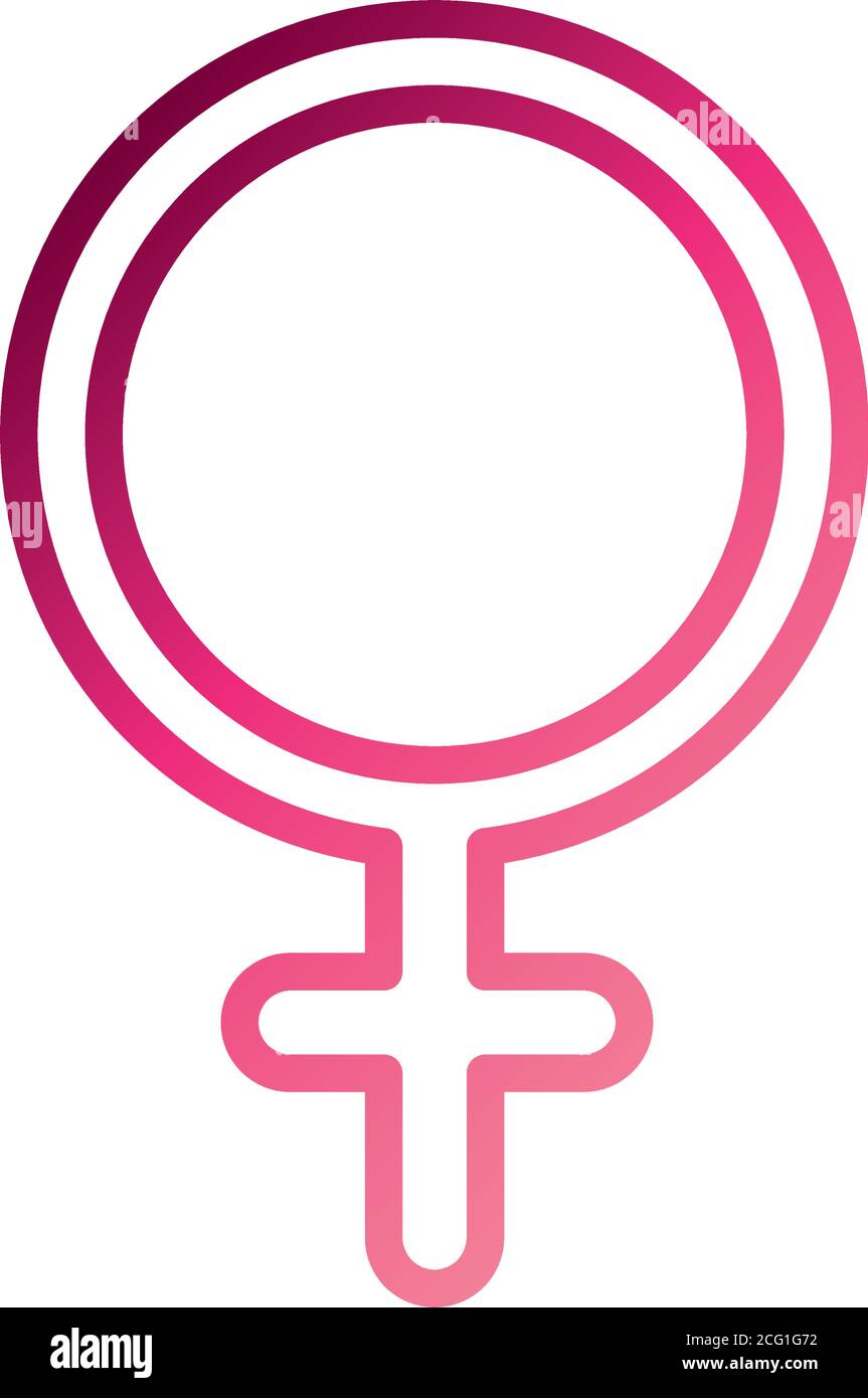Feminism Movement Icon Symbol Gender Female Rights Gradient Style