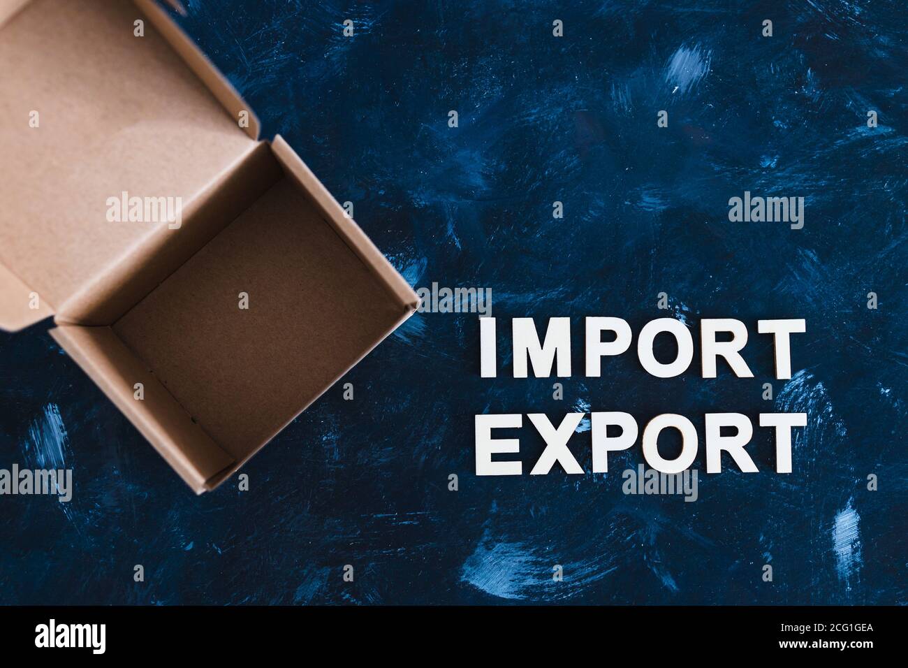 international trade and global business concept, Import Export text ...