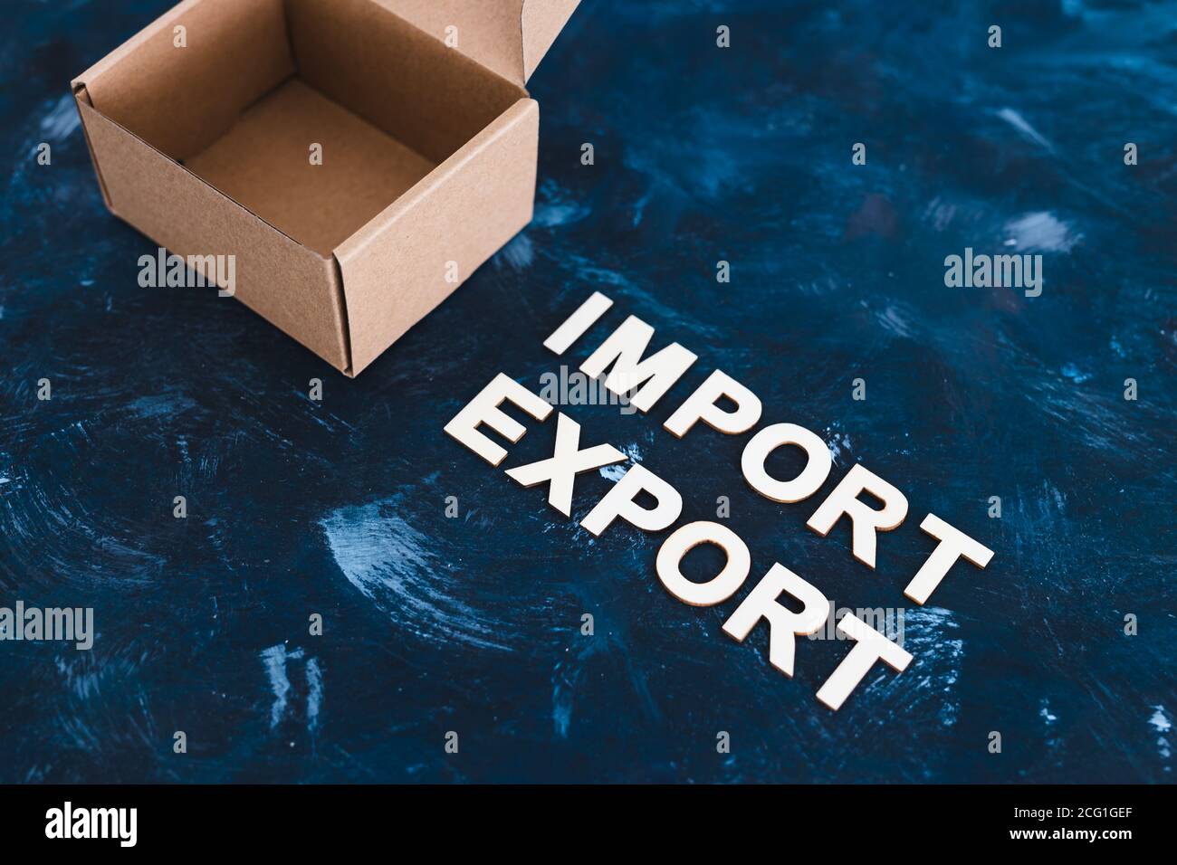 international trade and global business concept, Import Export text ...
