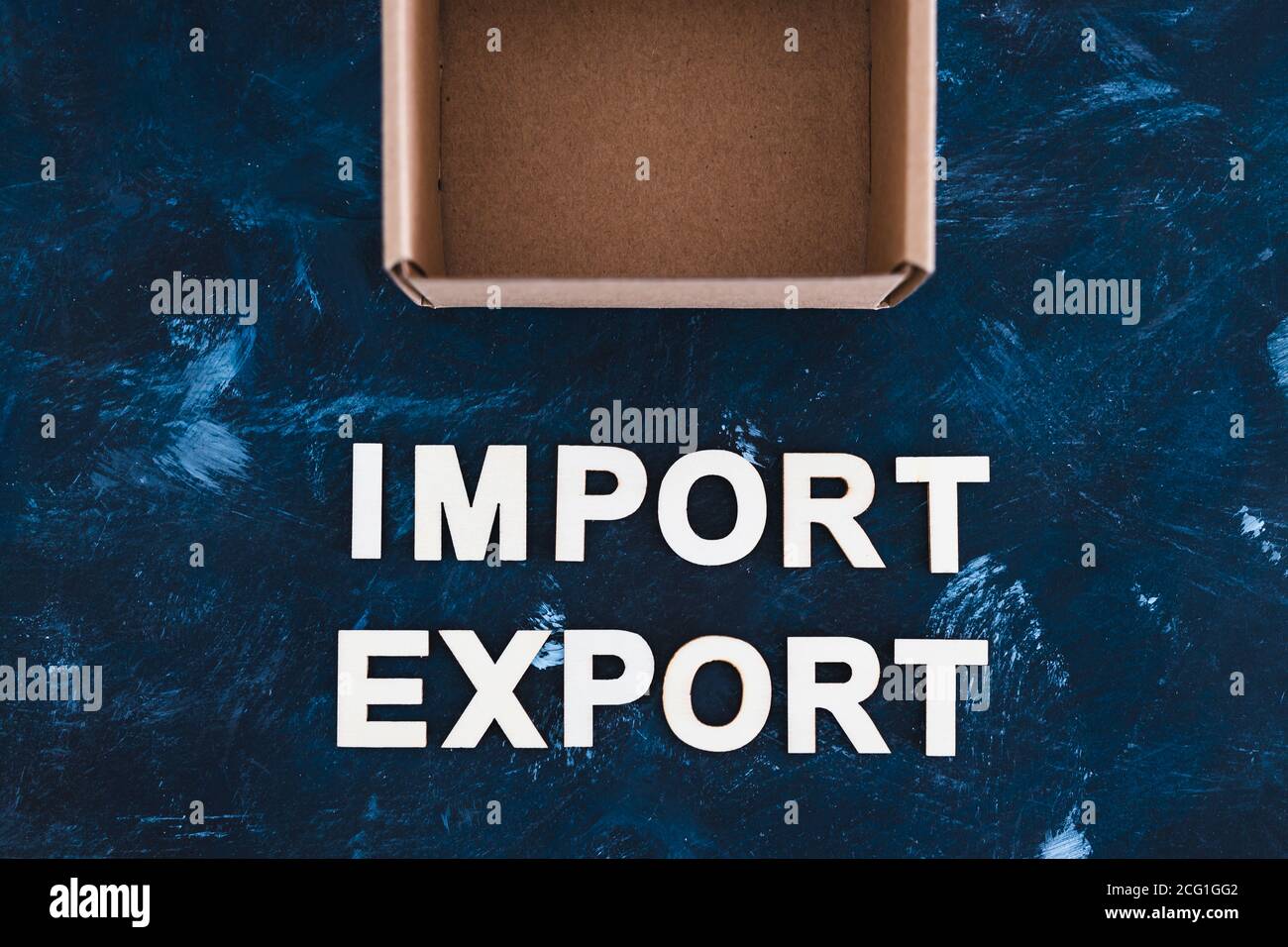 international trade and global business concept, Import Export text ...