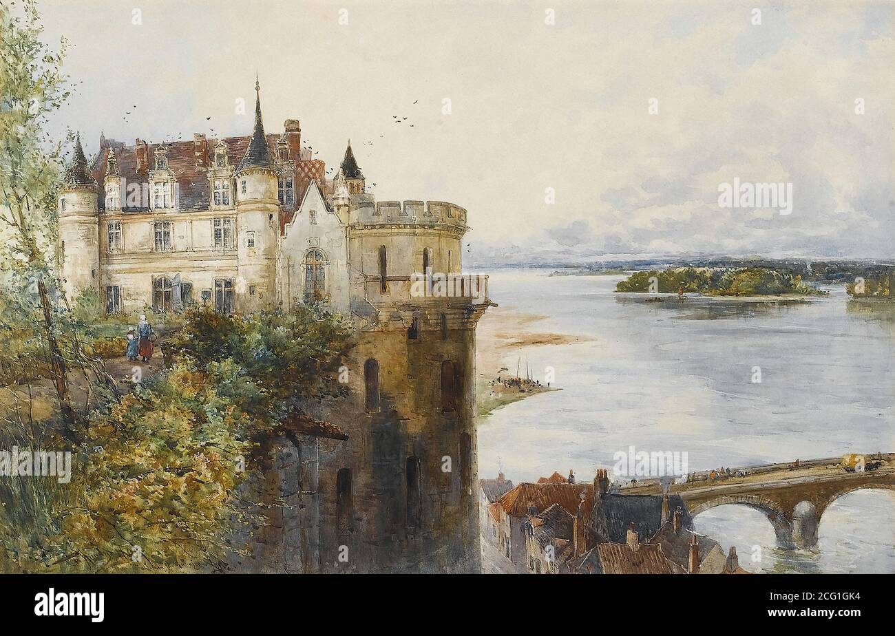 Hardy Thomas Bush - Chateau D 'amboise on the Loire - British School - 19th Century Stock Photo ...