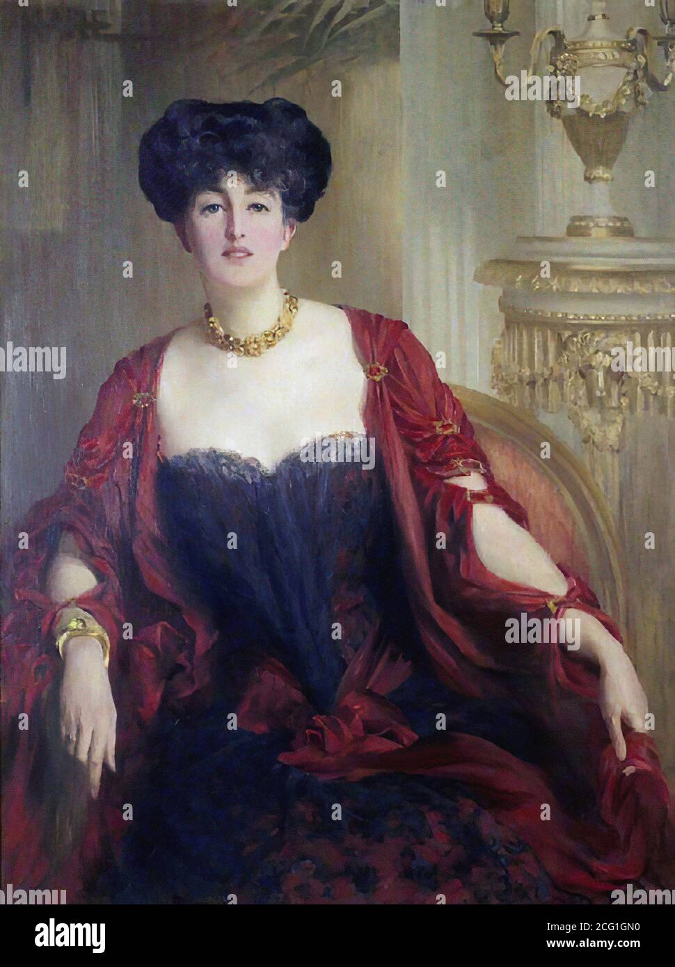 Hare St George - Portrait of Alda Weston Lady Hoare 1 - British School ...