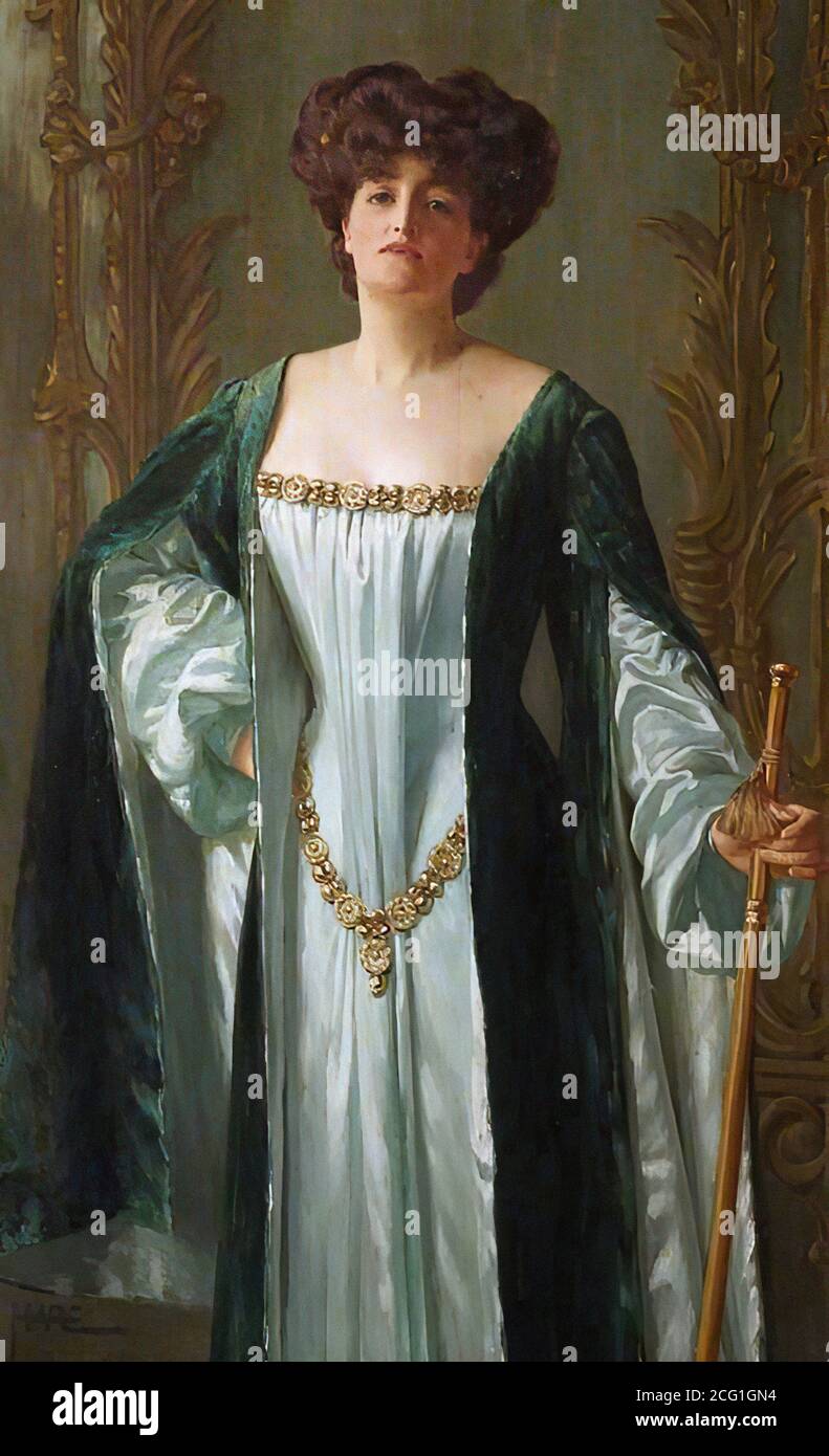 Hare St George - Portrait of Alda Weston Lady Hoare 2 - British School ...