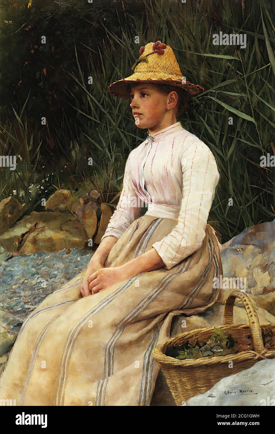 Harris Edwin - the Mussel Gatherer - British School - 19th Century ...