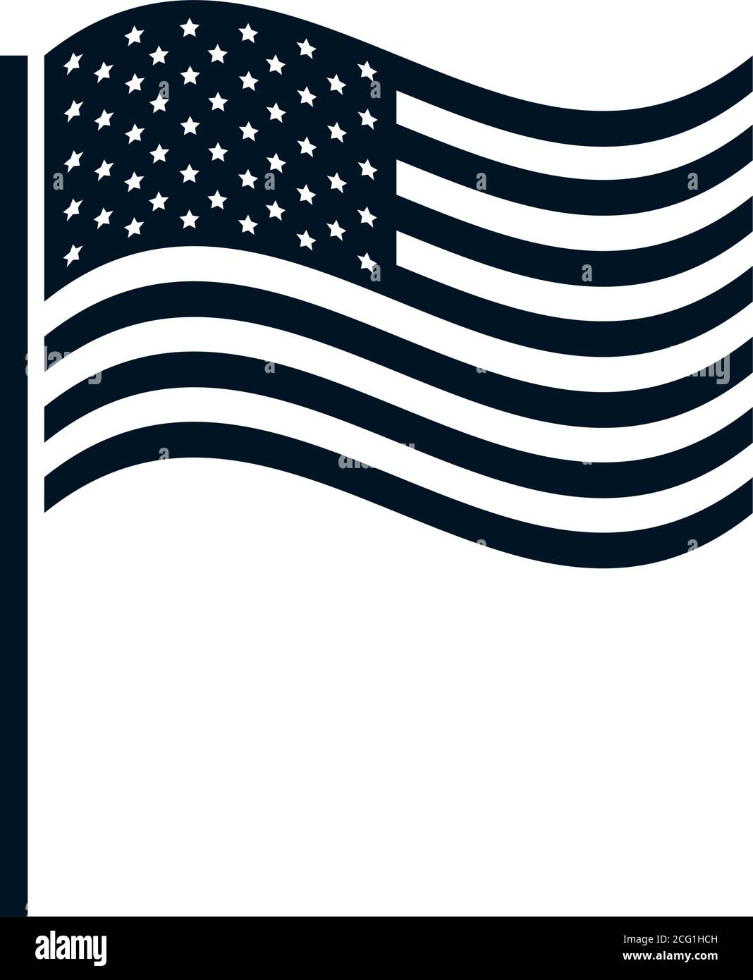 Waving Flag Silhouette