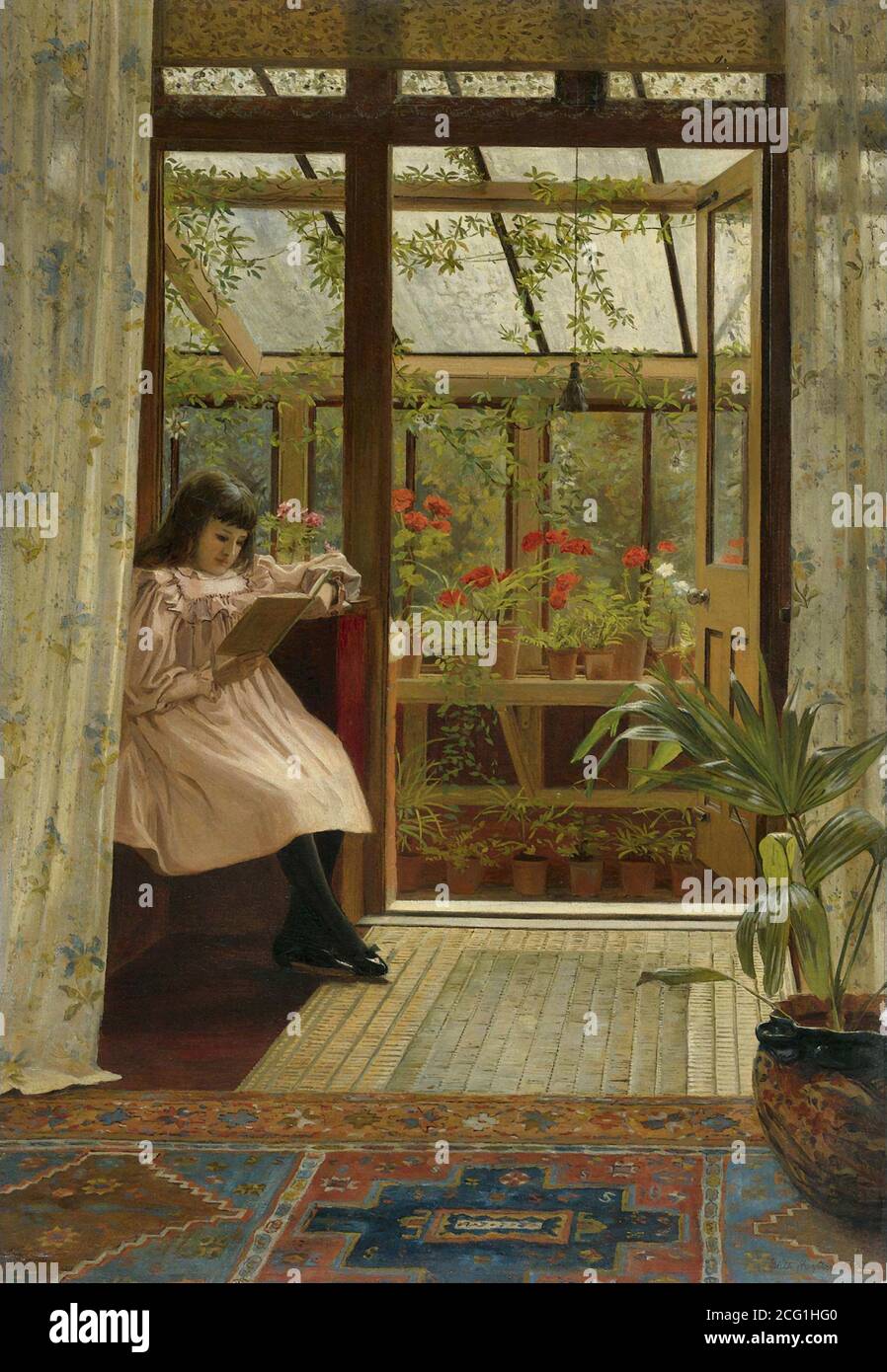 Hayllar Edith - a Cozy Corner - British School - 19th Century Stock ...