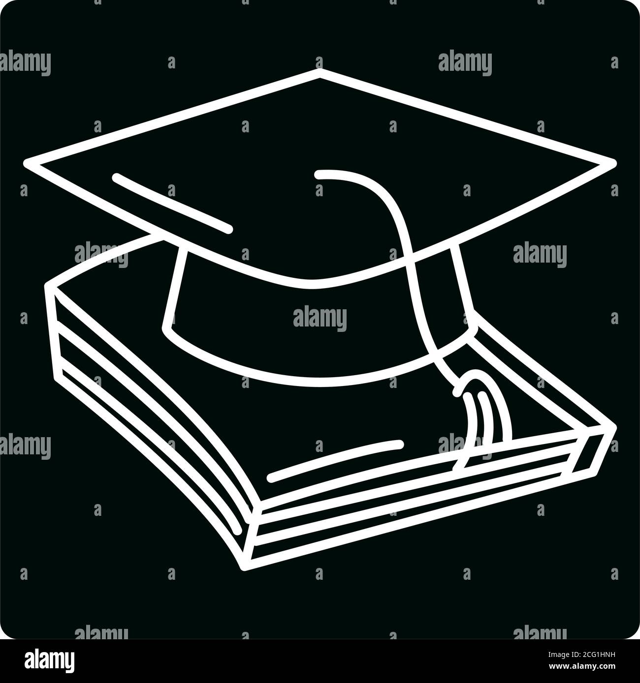 back to school, graduation hat on book elementary education block and ...