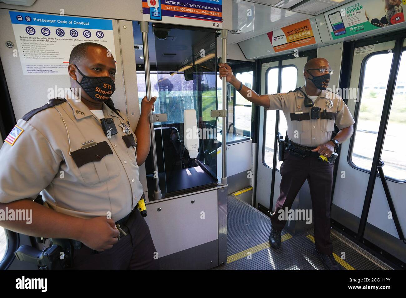 St. Louis, United States. 08th Sep, 2020. Members of the St. Louis ...