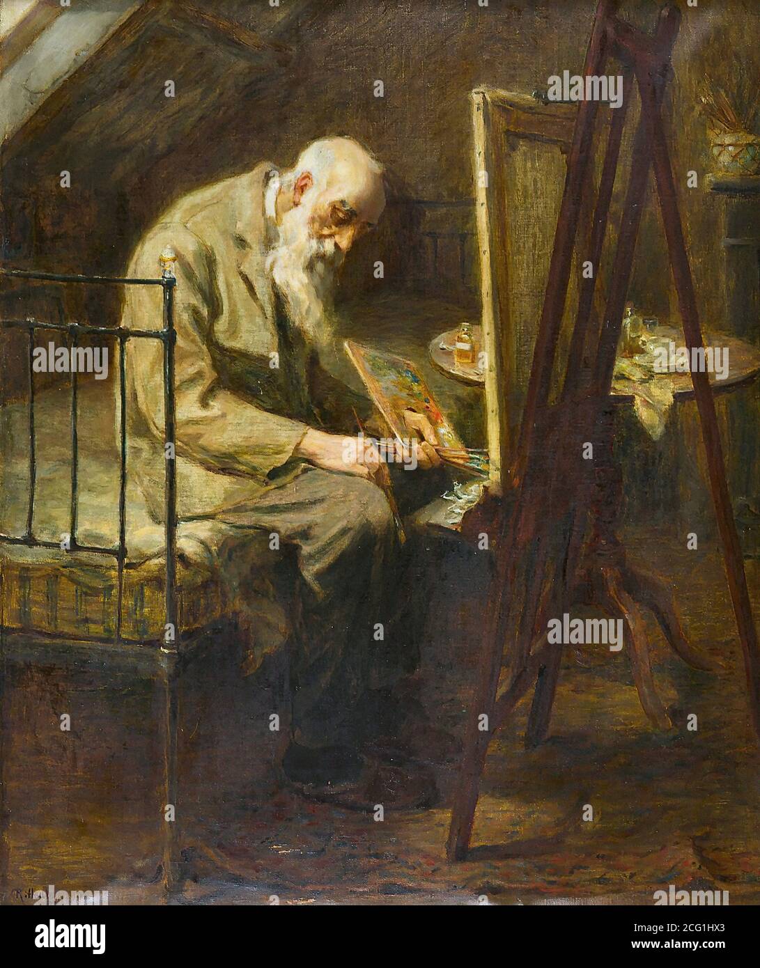 Hedley Ralph - the Old Painter - British School - 19th Century Stock ...