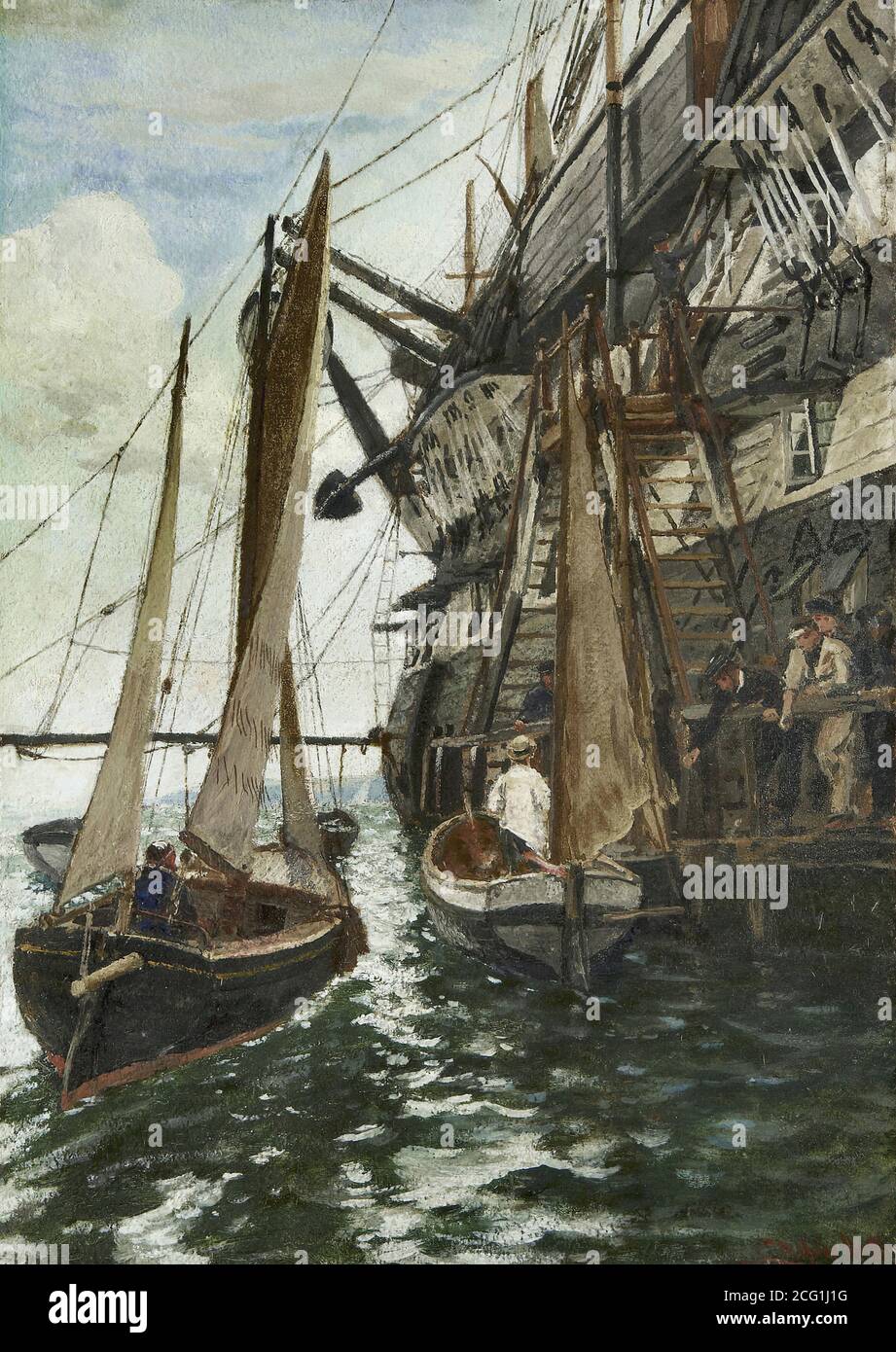 Hemy Charles Napier - Hms Ganges - British School - 19th Century Stock ...