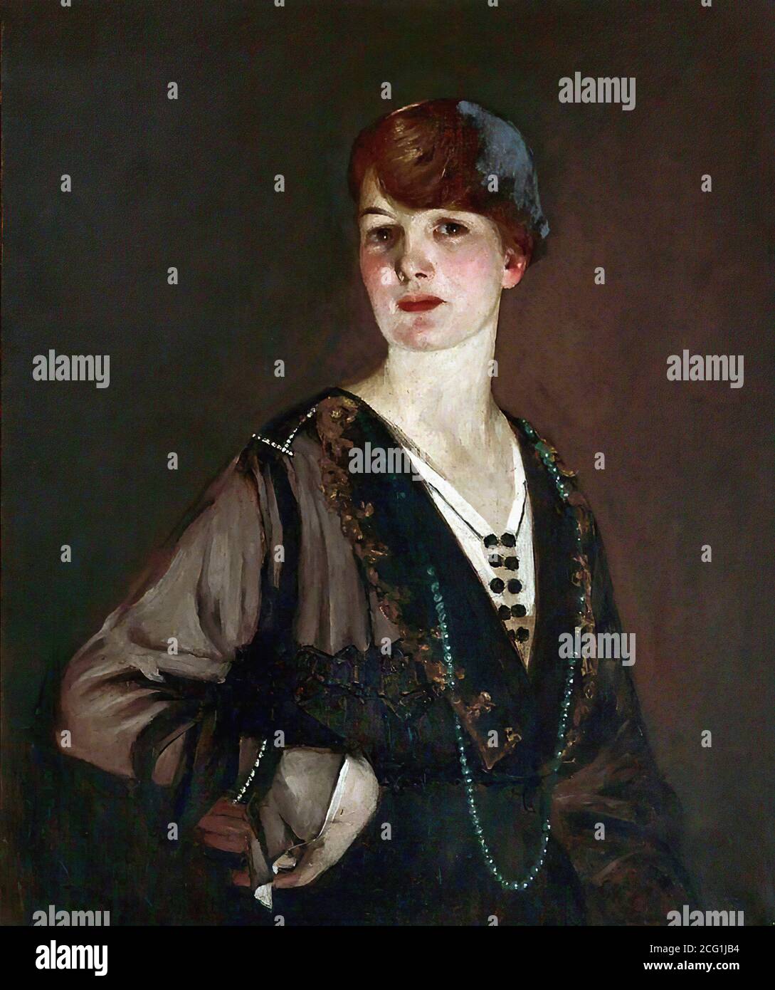 Henry George - Portrait of a Lady in Black - British School - 19th ...