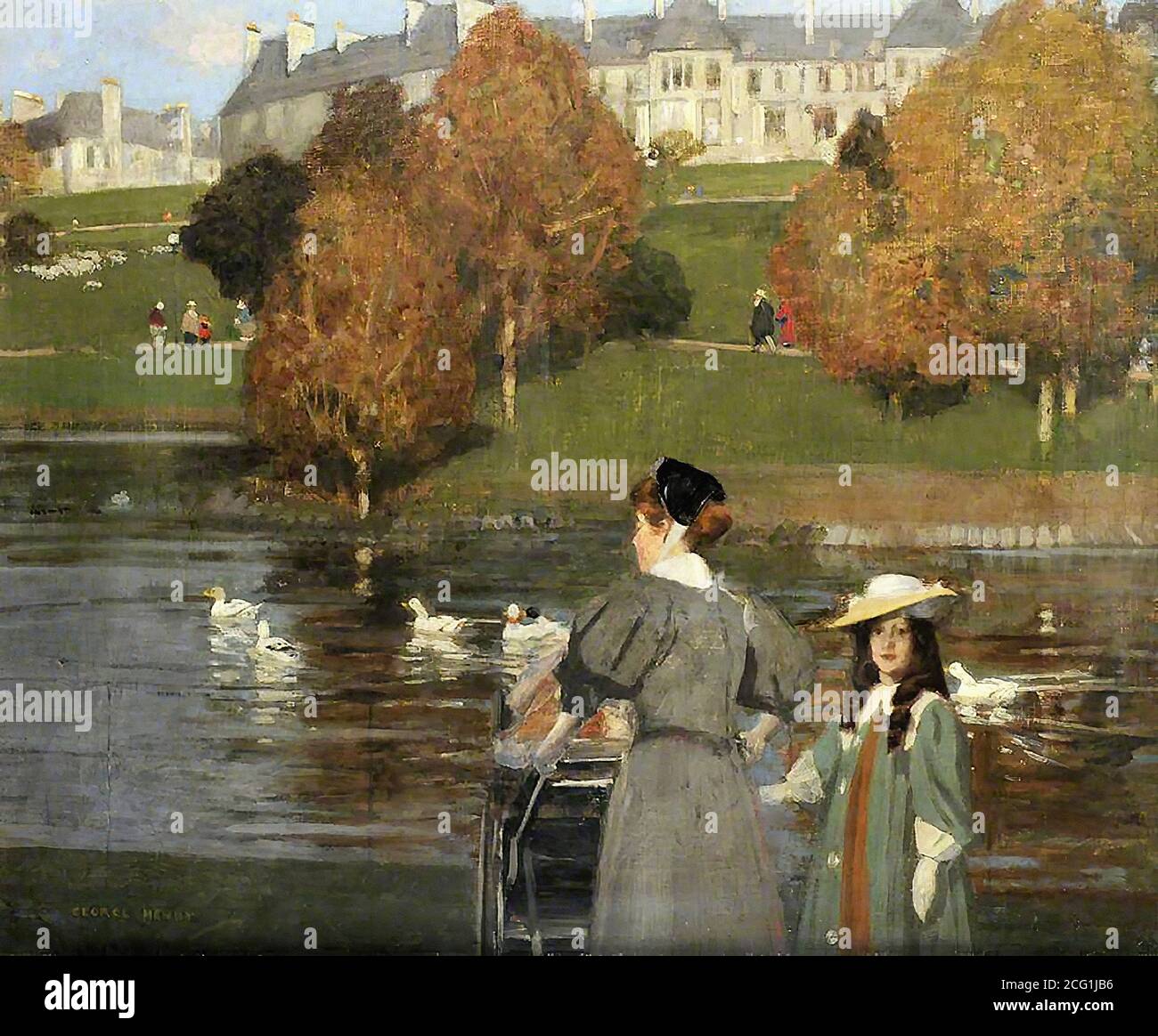 Henry George - Nursemaid in Kelvingrove Park - British School - 19th ...