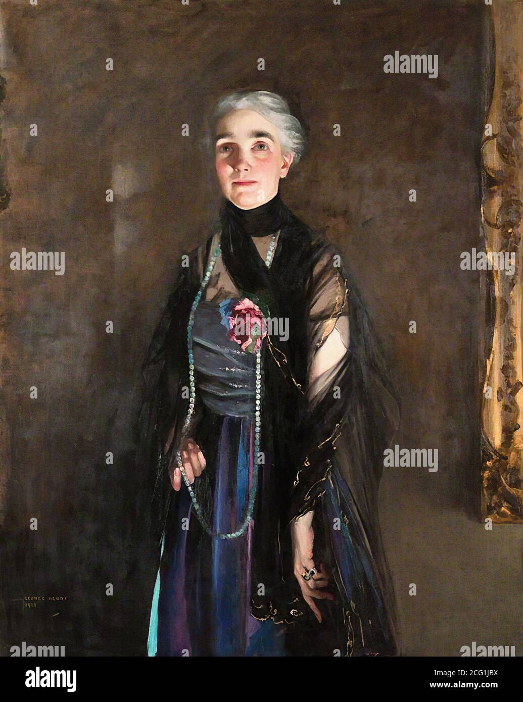 Henry George - Portrait of Mrs Riddell - British School - 19th Century ...