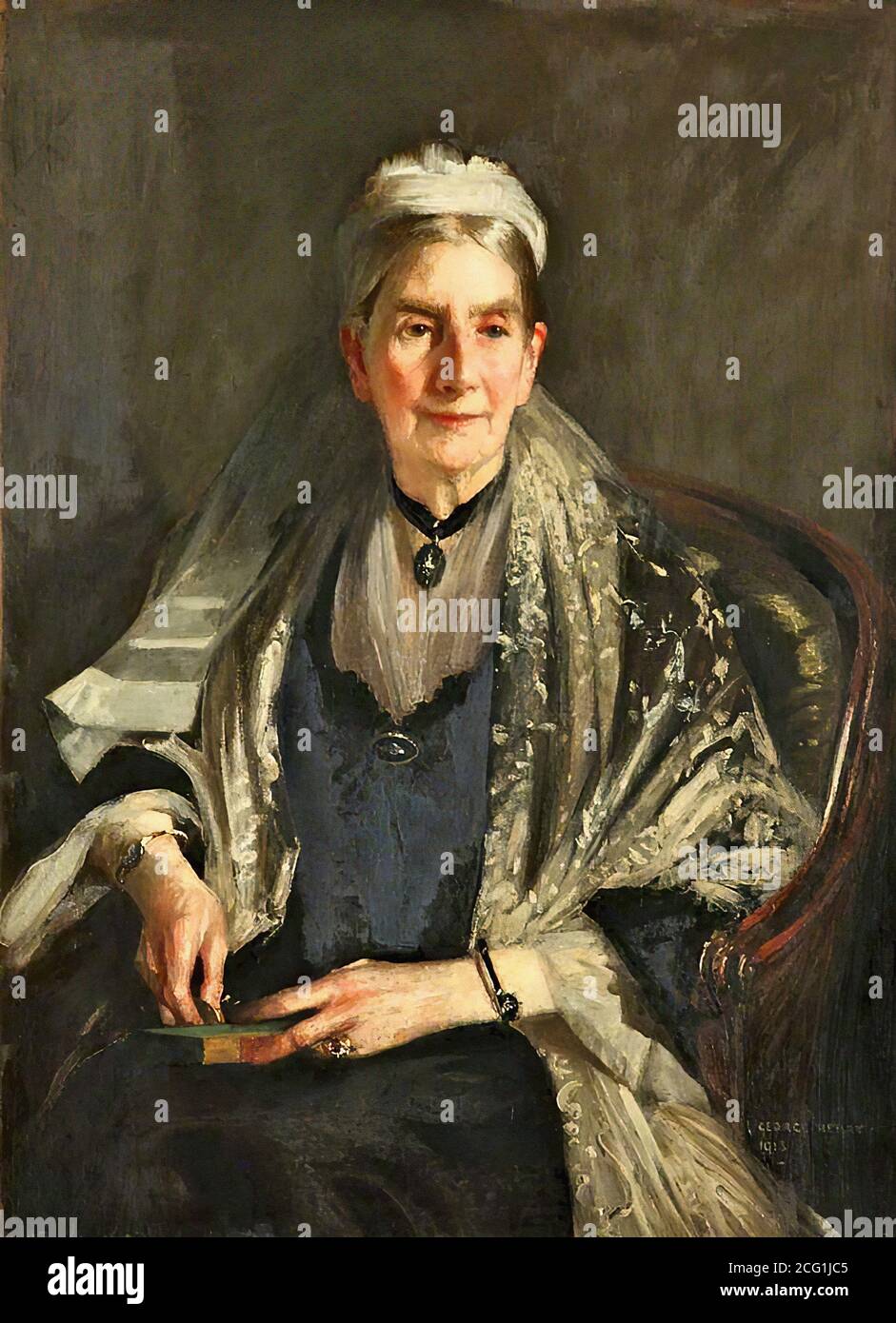 Henry George - Portrait of Mrs George Holt - British School - 19th ...