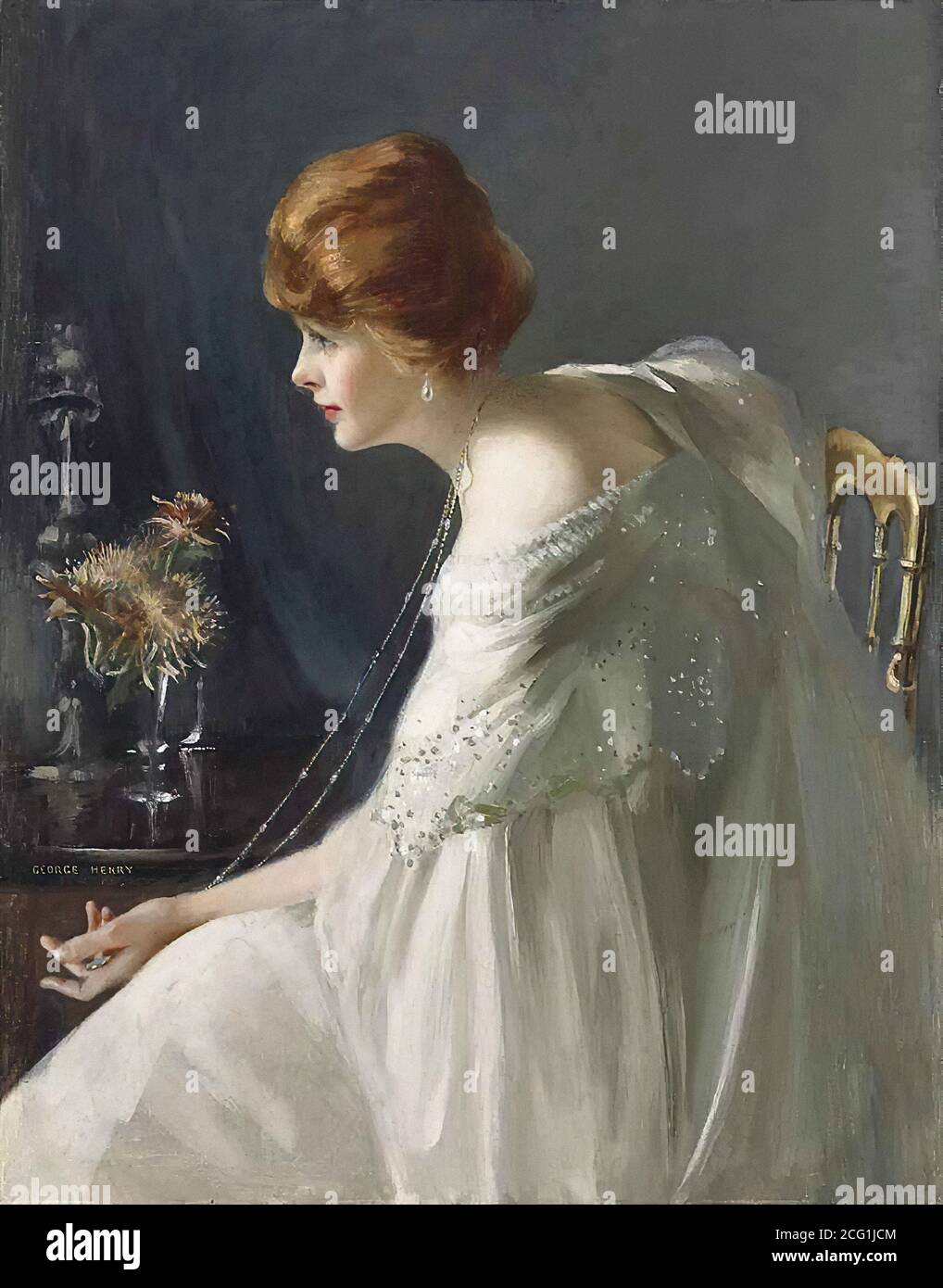 Henry George - the Locket - British School - 19th Century Stock Photo ...