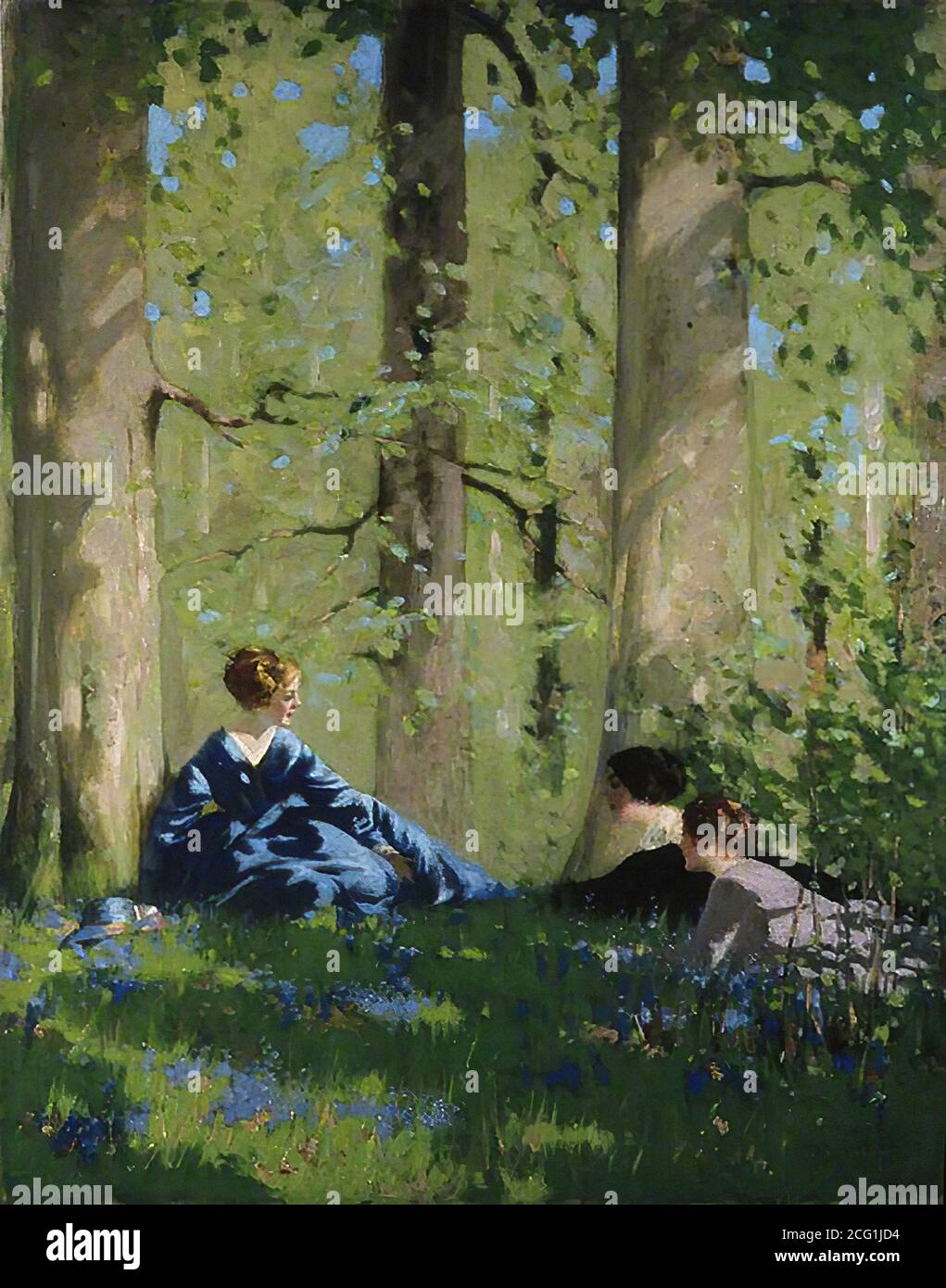 Henry George - Spring in the Birch Wood - British School - 19th Century ...