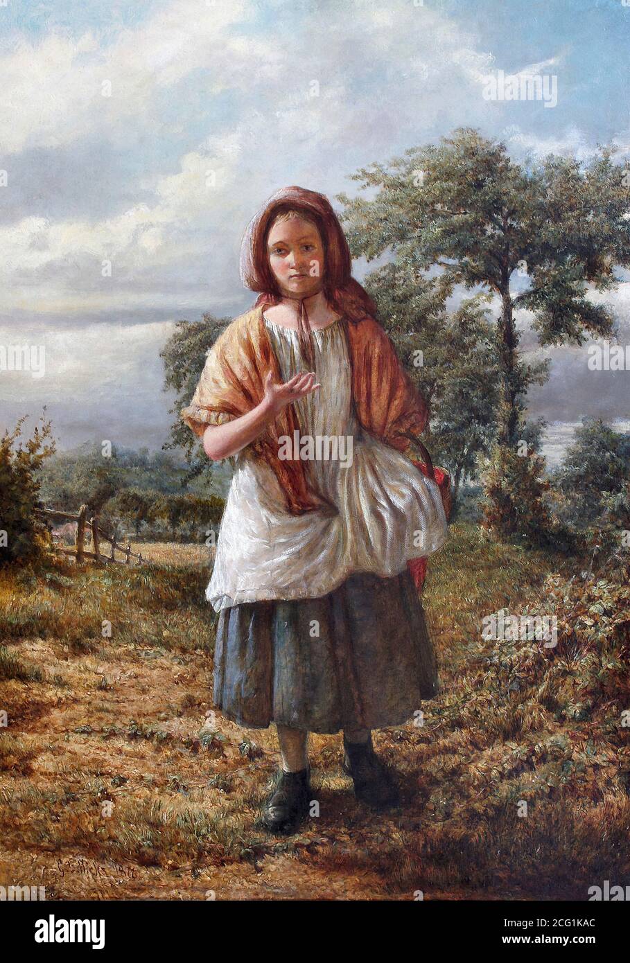 Hicks George Elgar - Peasant Girl Returning from Market - British ...