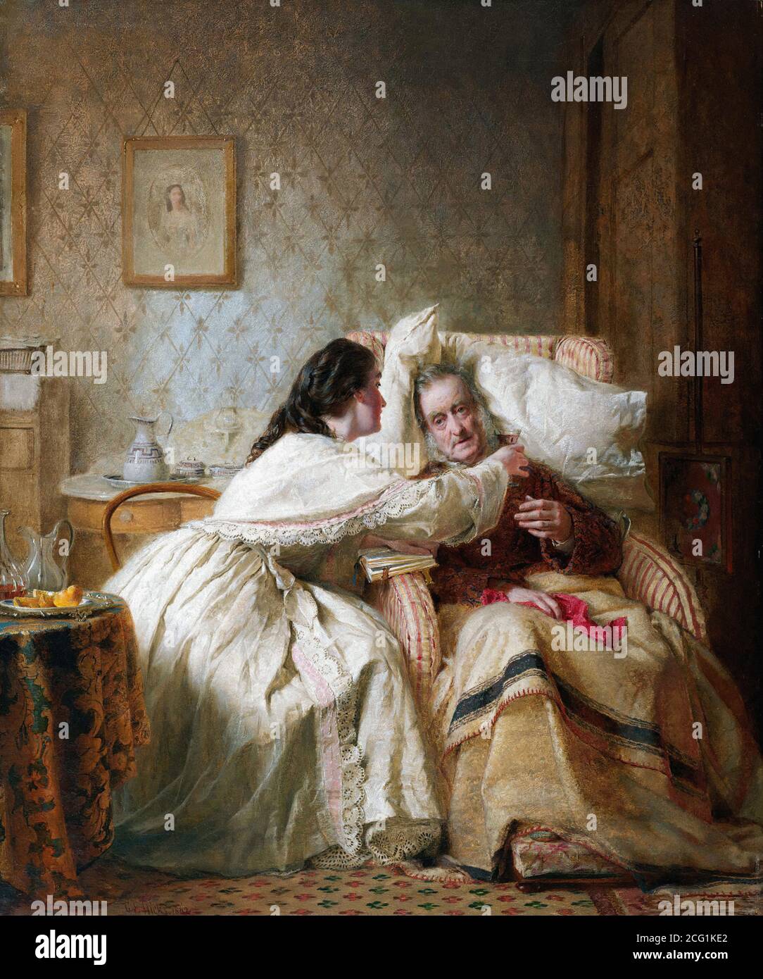 Hicks George Elgar - Woman's Mission - Comfort of Old Age - British ...