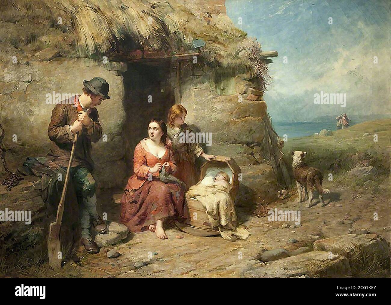 Hill James John - Exterior of Irish Cabin (the Crofter's Family ...