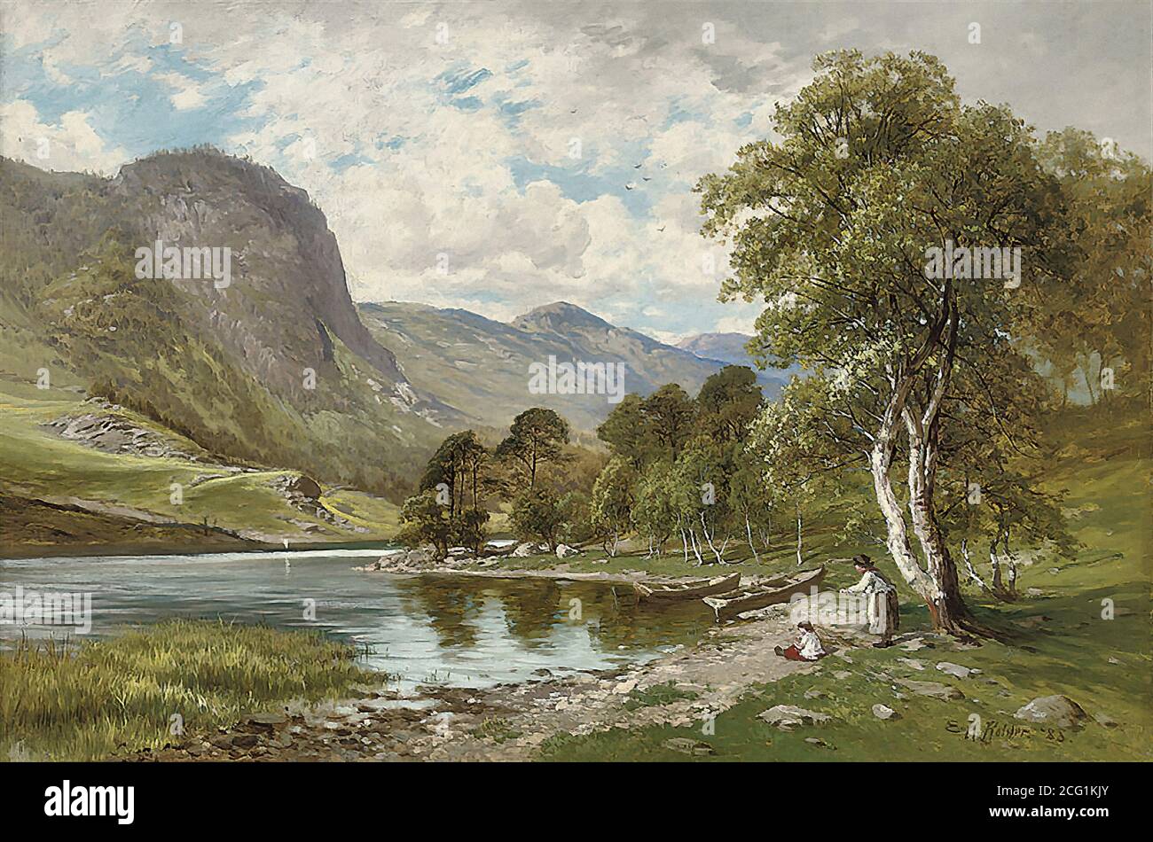 Holder Edward Henry - at the Waters Edge - British School - 19th ...