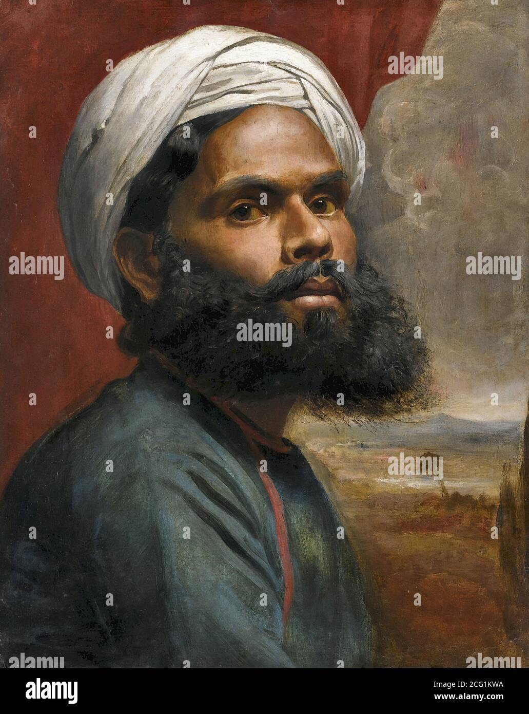 Holt Edwin Frederick - Portrait of an Indian Sardar - British School ...