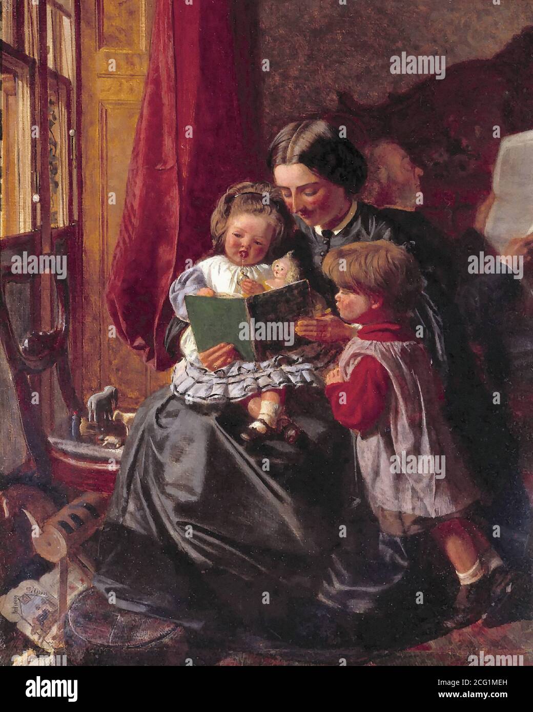 Houghton Arthur Boyd - Mother and Children Reading - British School ...