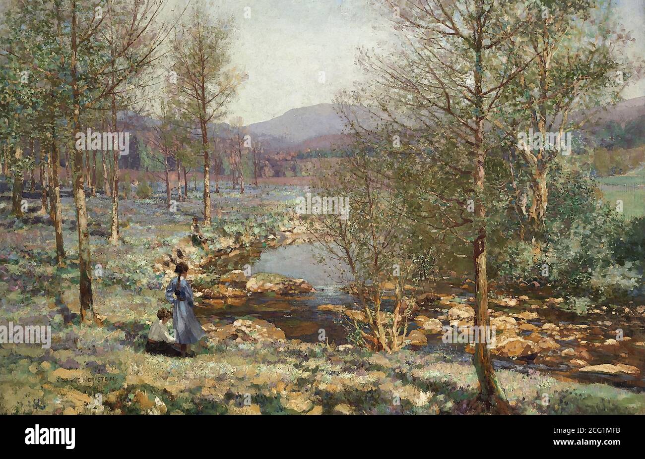 Houston George - Springtime - British School - 19th Century Stock Photo ...