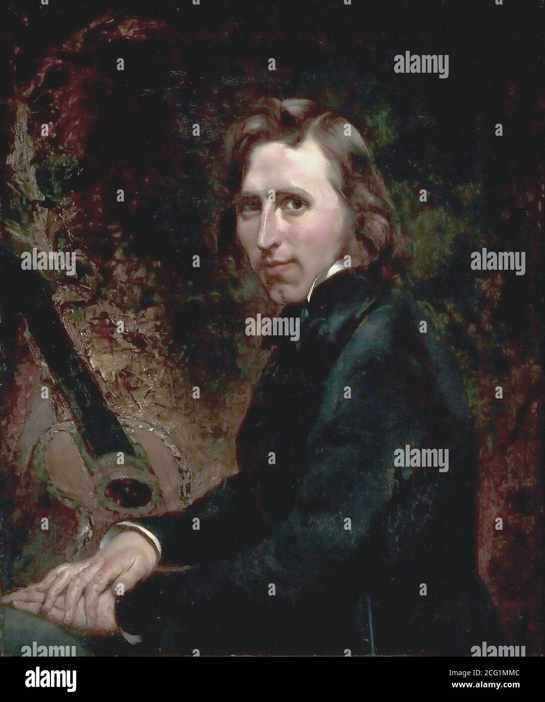 Huggins William - Self Portrait - British School - 19th Century Stock ...