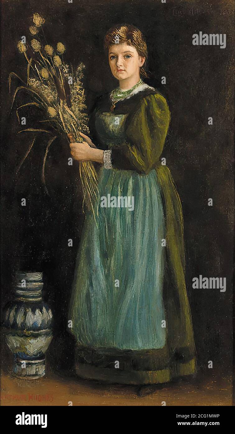 Hughes Arthur - Lucy Hill - British School - 19th Century Stock Photo ...