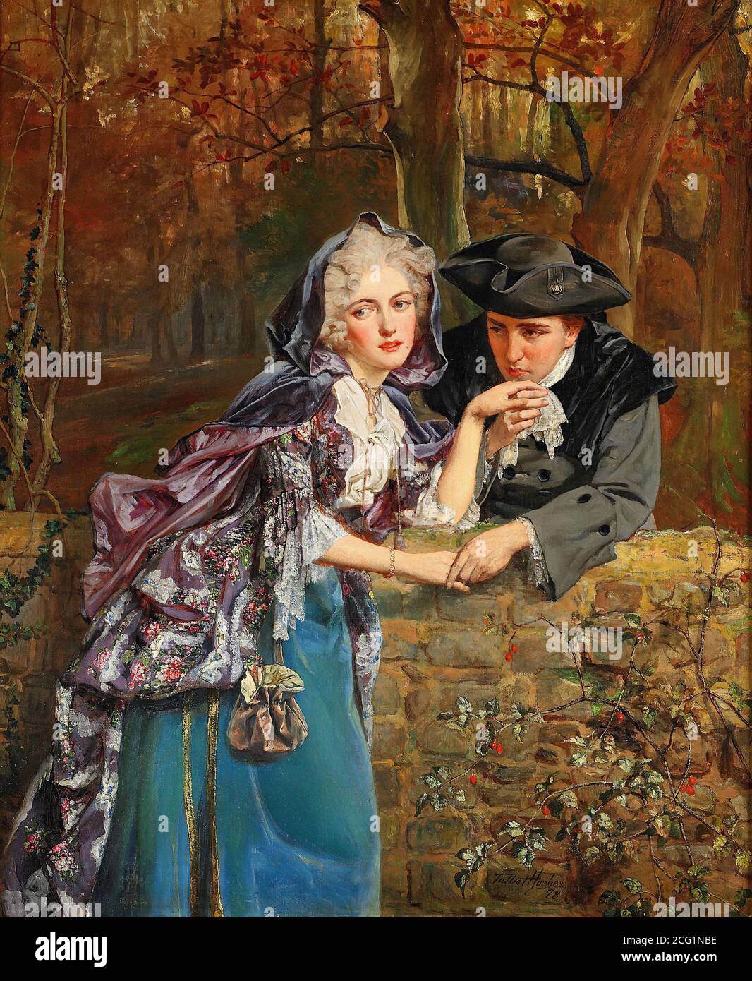 Hughes Talbot - Flirt - British School - 19th Century Stock Photo - Alamy