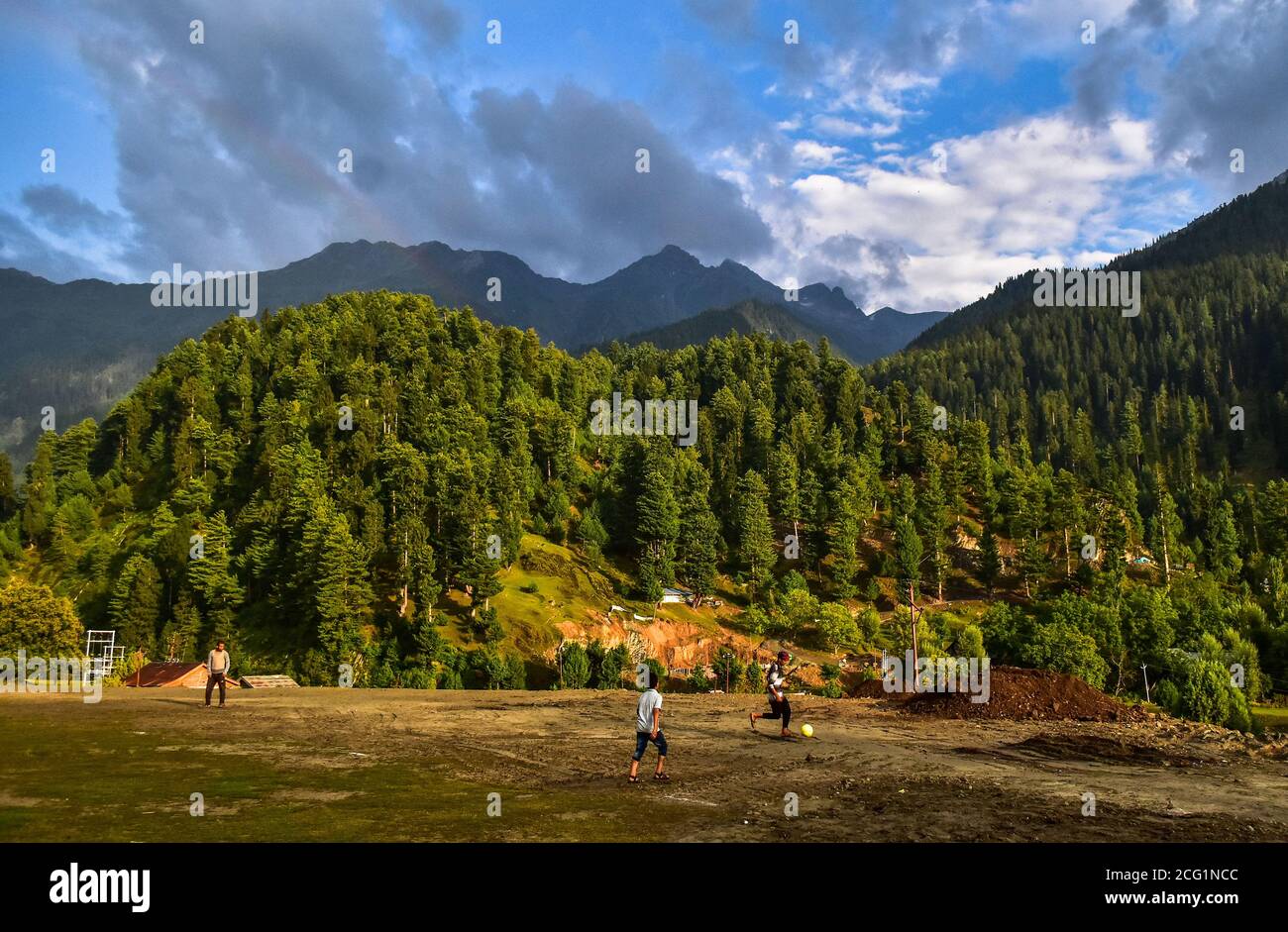 Srinagar, India. 08th Sep, 2020. Kashmiri boys play football in ...