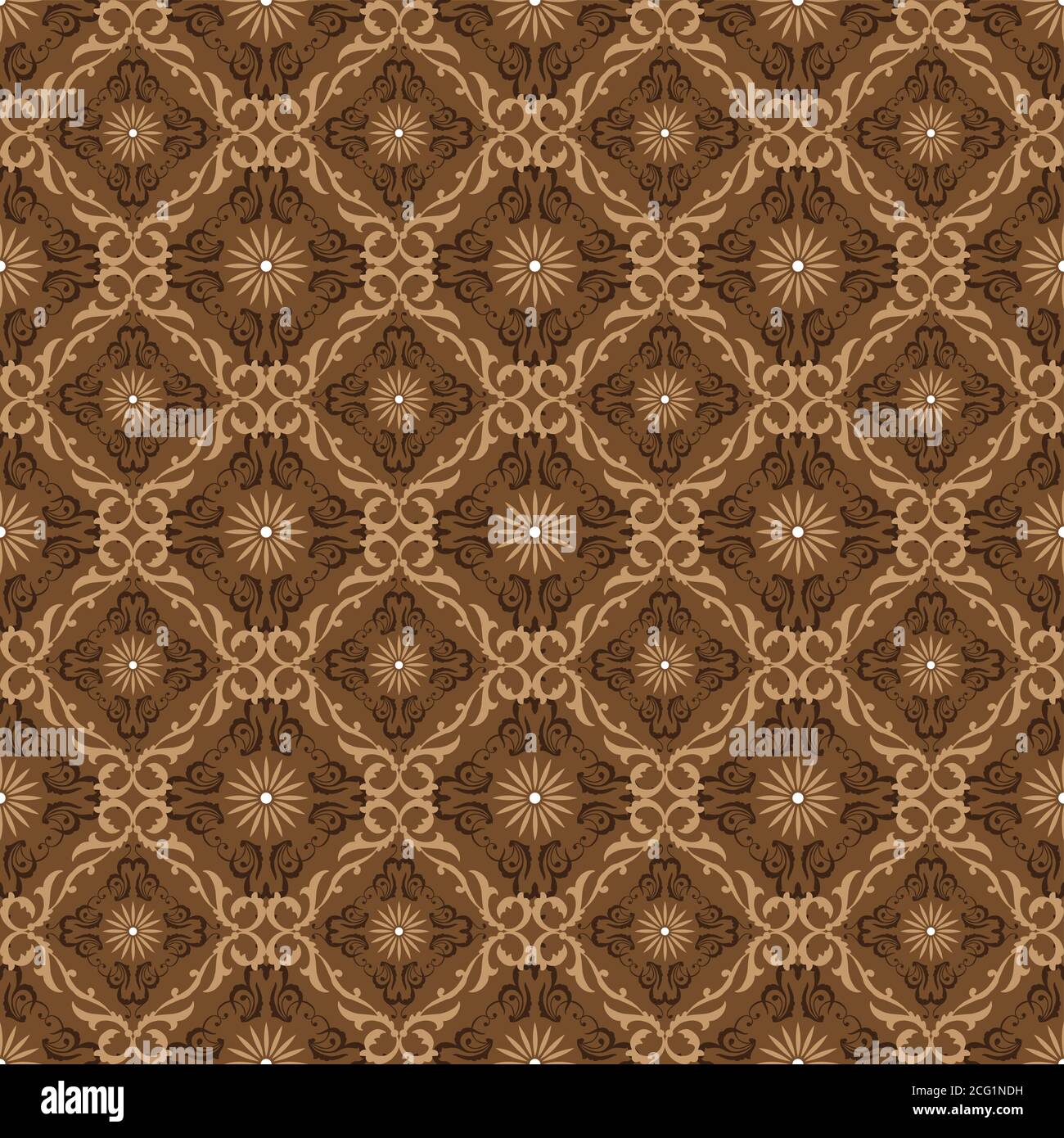 The beauty flower pattern on Tradisional Javanese batik design with ...