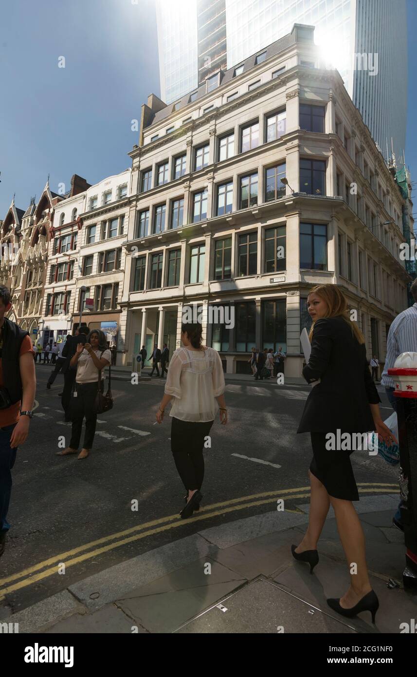 People being illuminate by the suns reflection from half-finished 37 ...