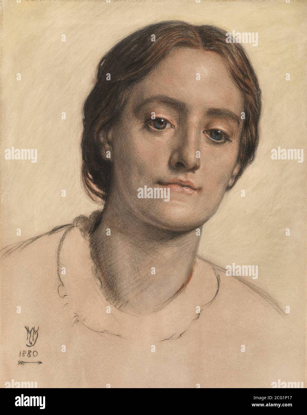 Hunt William Holman - Portrait of Mrs Edith Holman Hunt - British ...