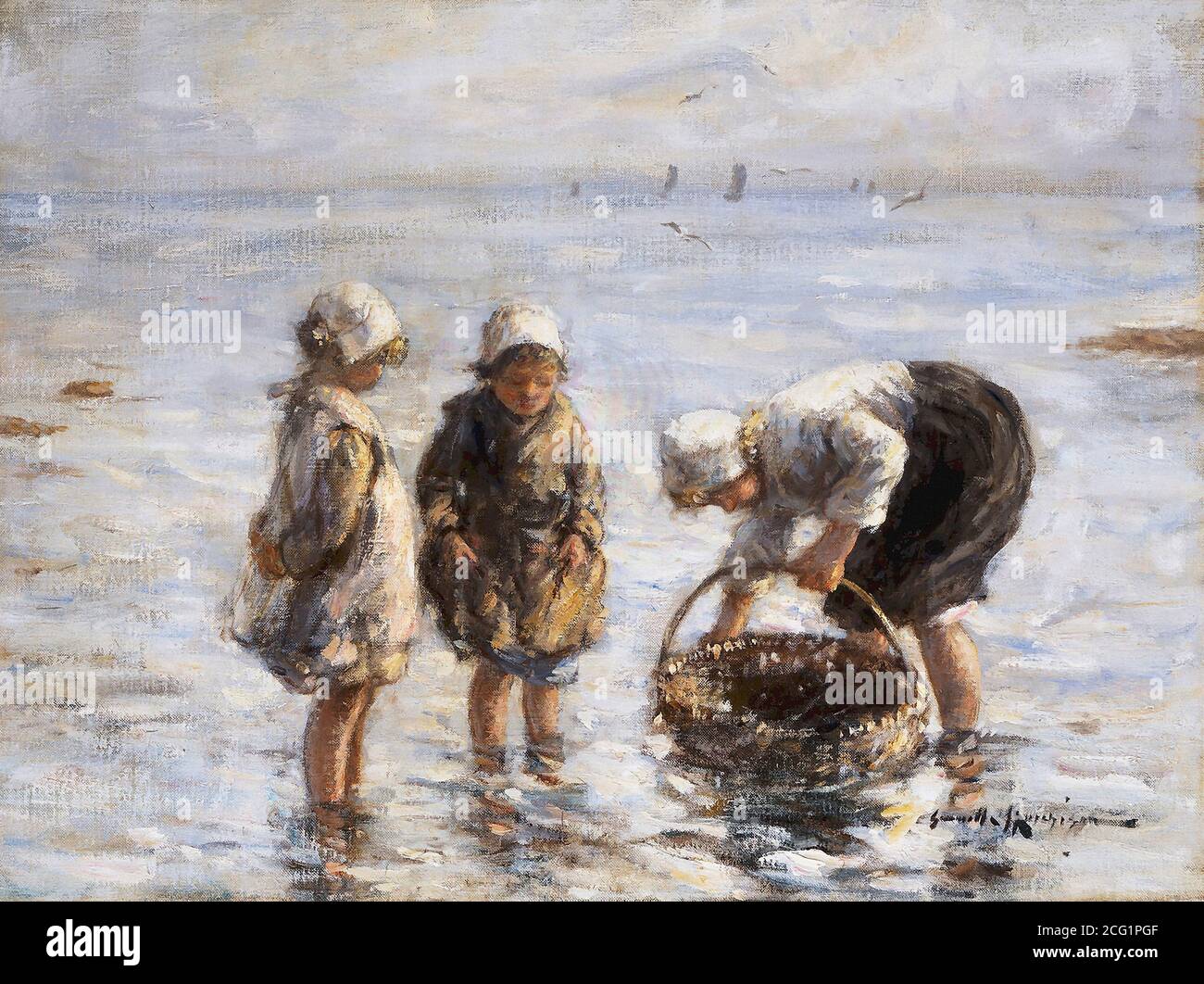 Hutchison Robert Gemmell - Mussel Gathering - British School - 19th ...