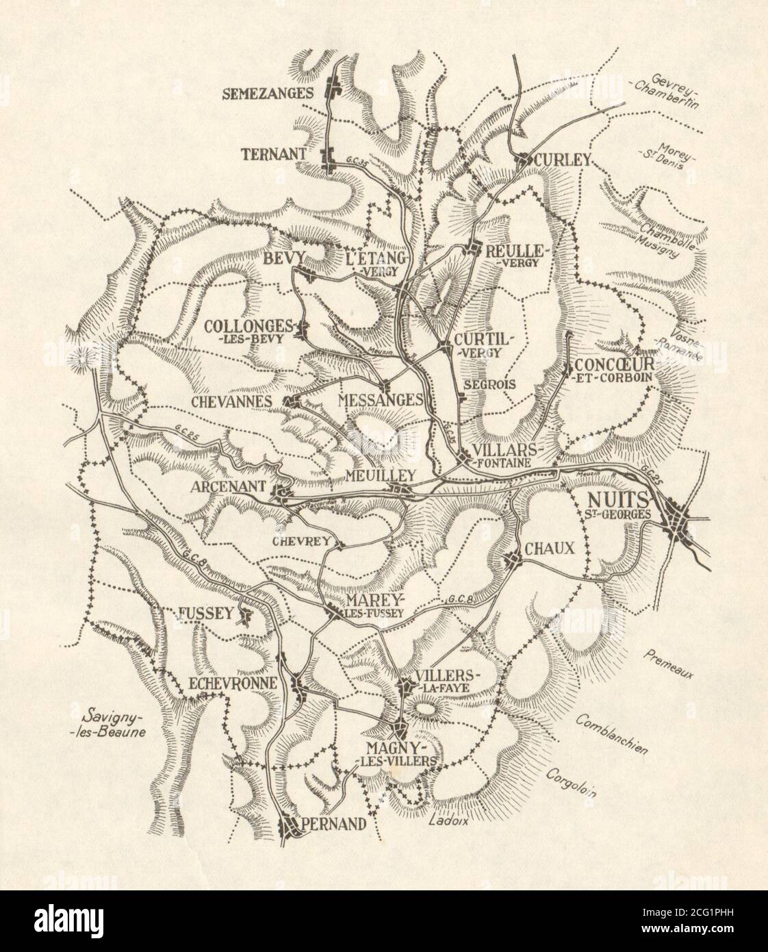 Bourgogne map hi-res stock photography and images - Alamy