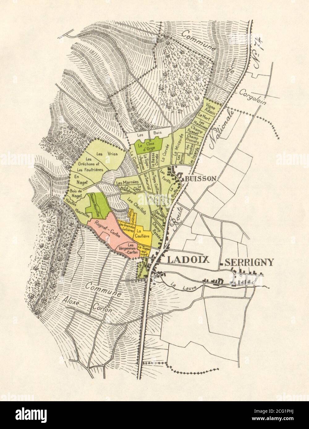 Vintage map of burgundy hi-res stock photography and images - Alamy