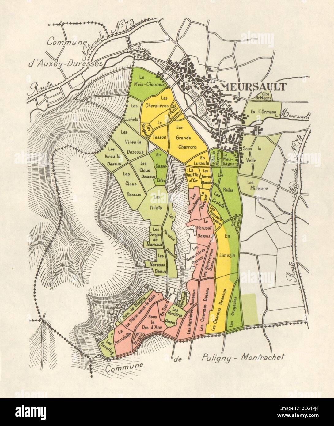 Côte de beaune map hi-res stock photography and images - Alamy