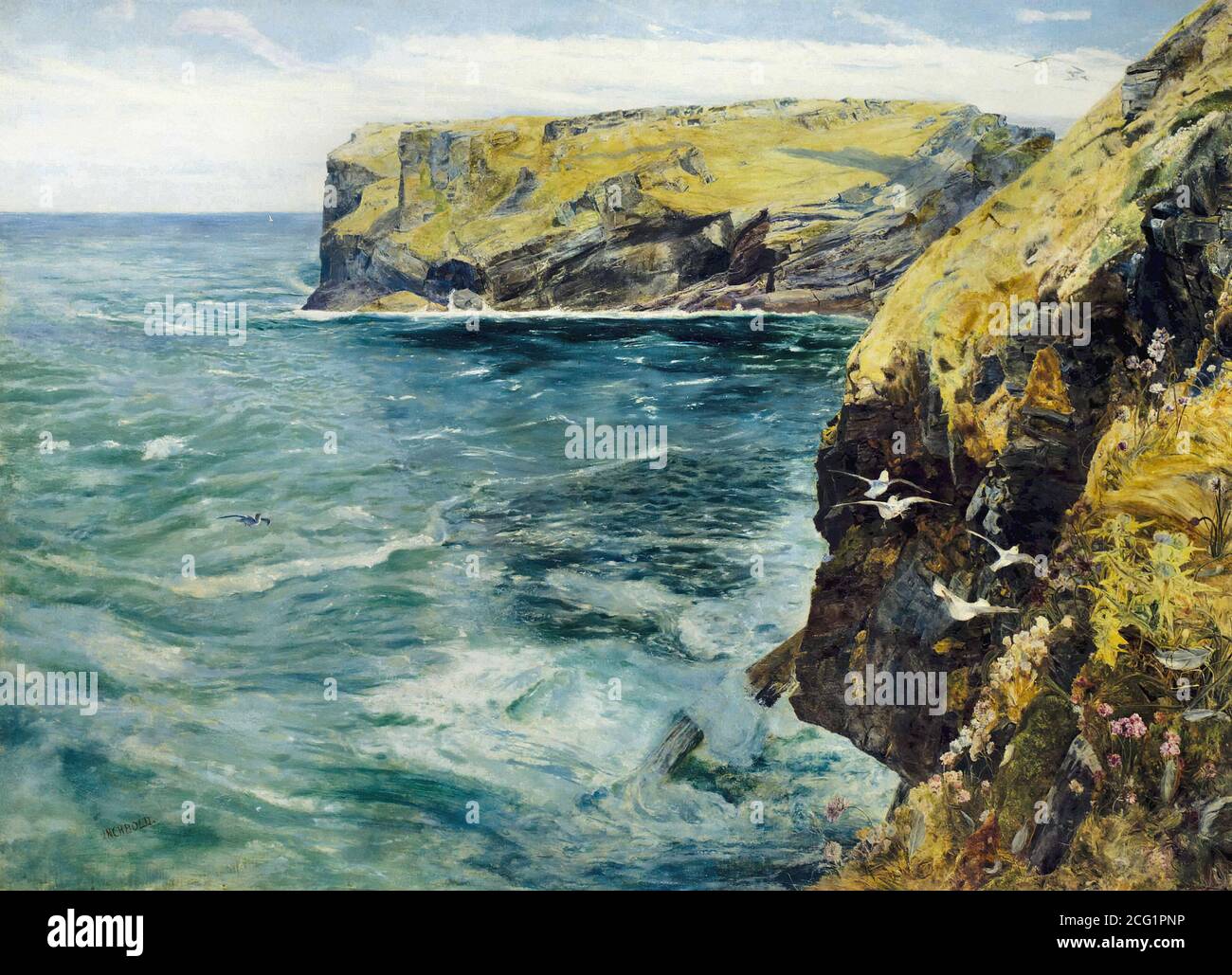 Inchbold John William - King Arthur's Island Tintagel Cornwall ...