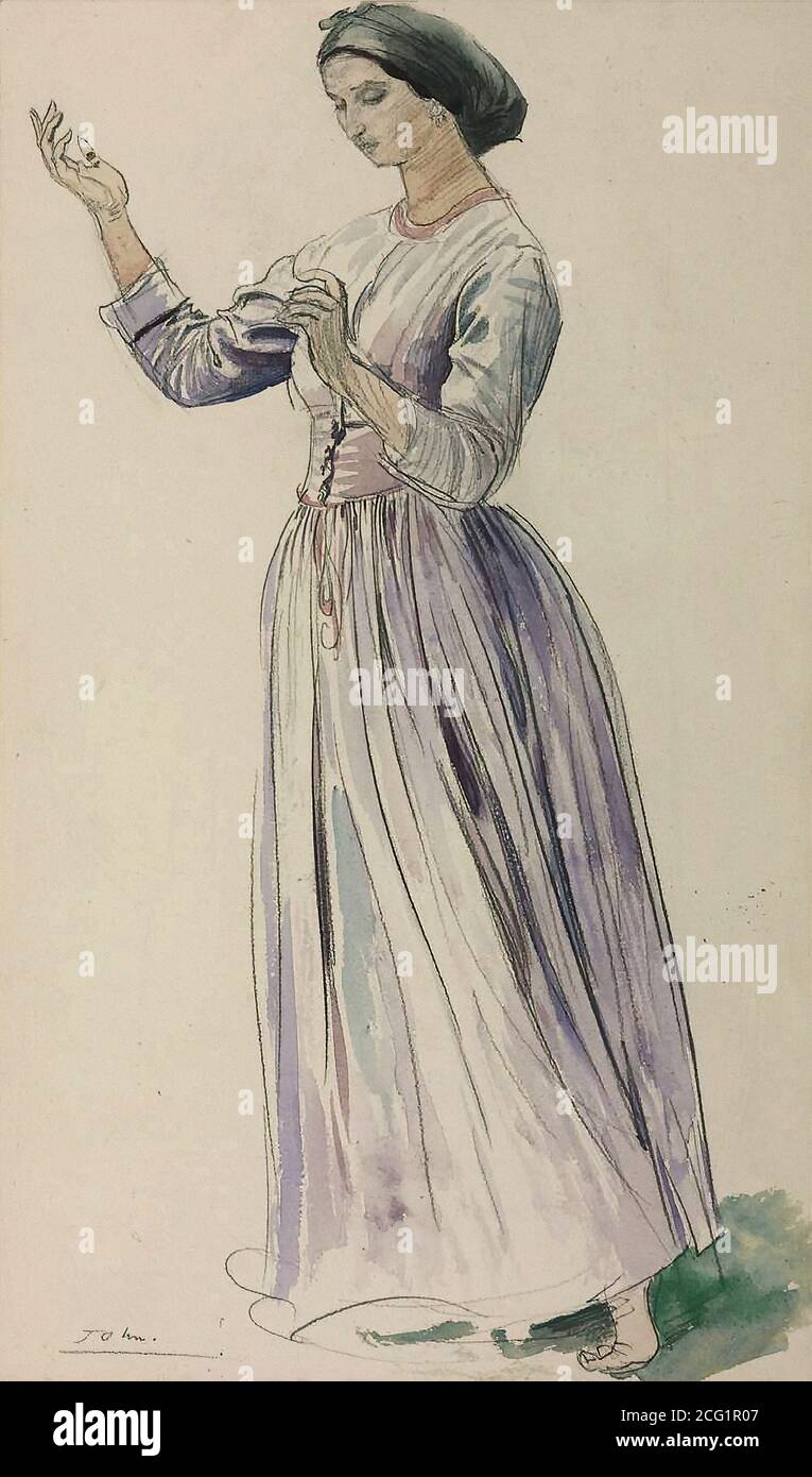 John Augustus - Dorelia 1 - British School - 19th Century Stock Photo ...