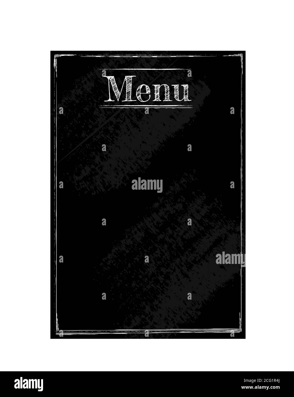 Simple Menu chalkboard vector illustration Stock Vector Image & Art - Alamy