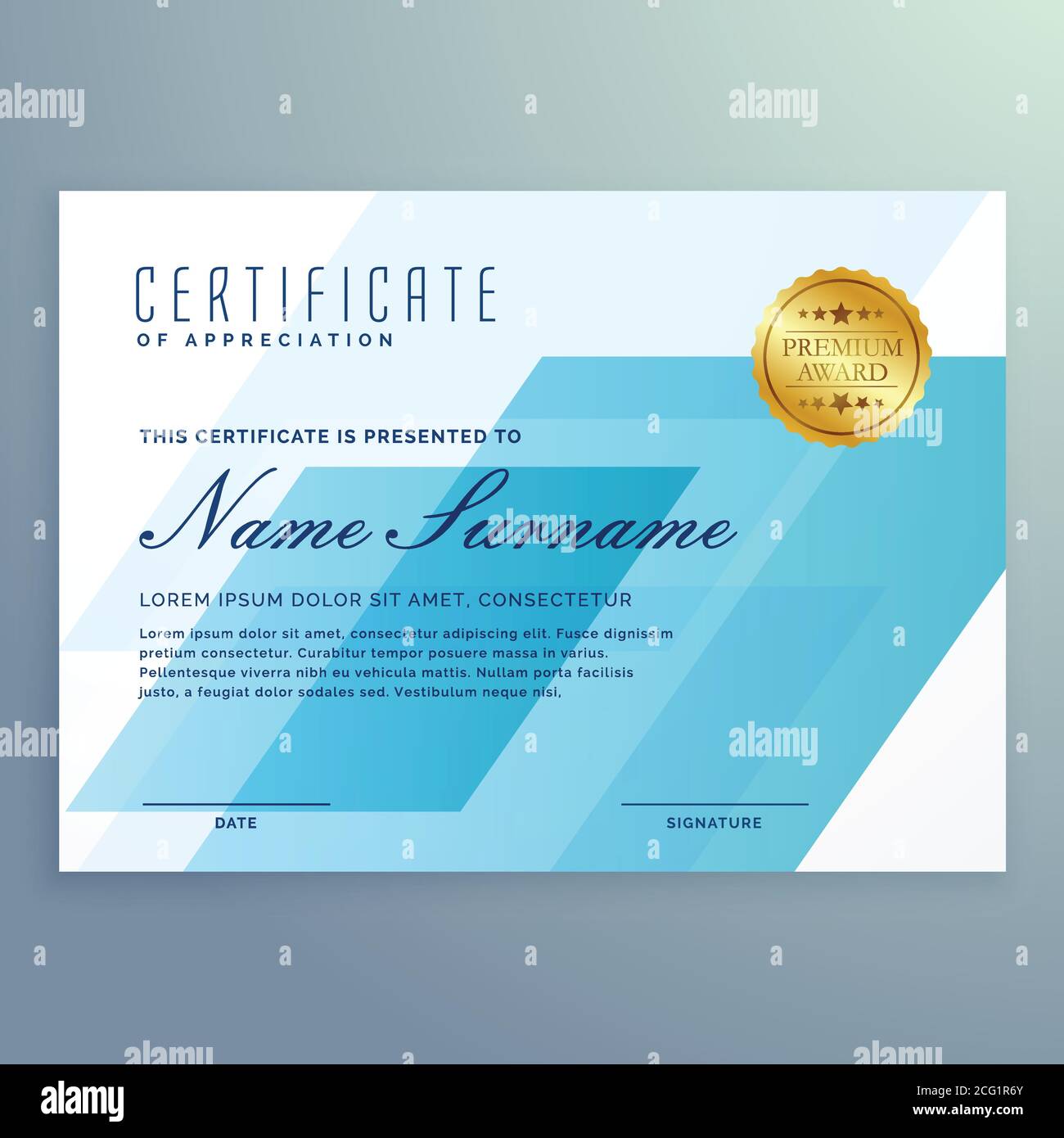 Elegant appreciation certificate template design High Resolution Stock ... Elegant appreciation certificate template design High Resolution Stock ...