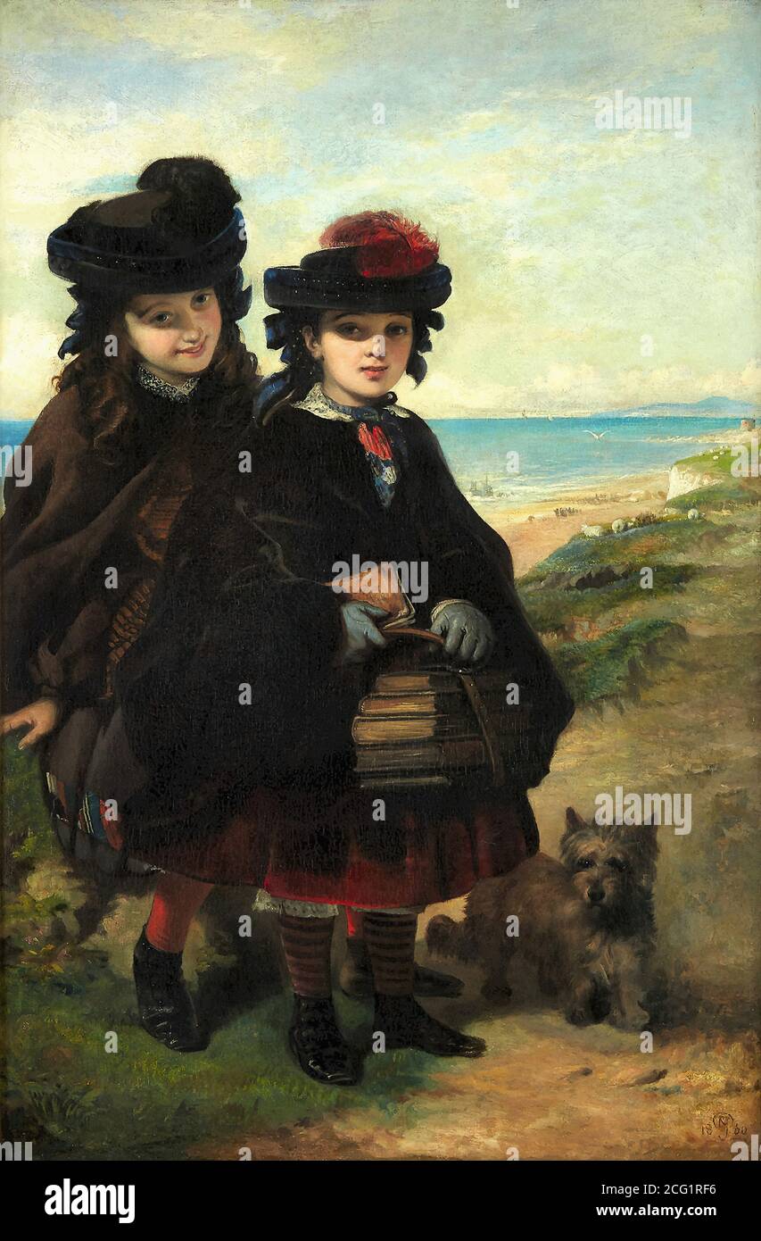 Joy Thomas Musgrave - off to School - British School - 19th Century ...