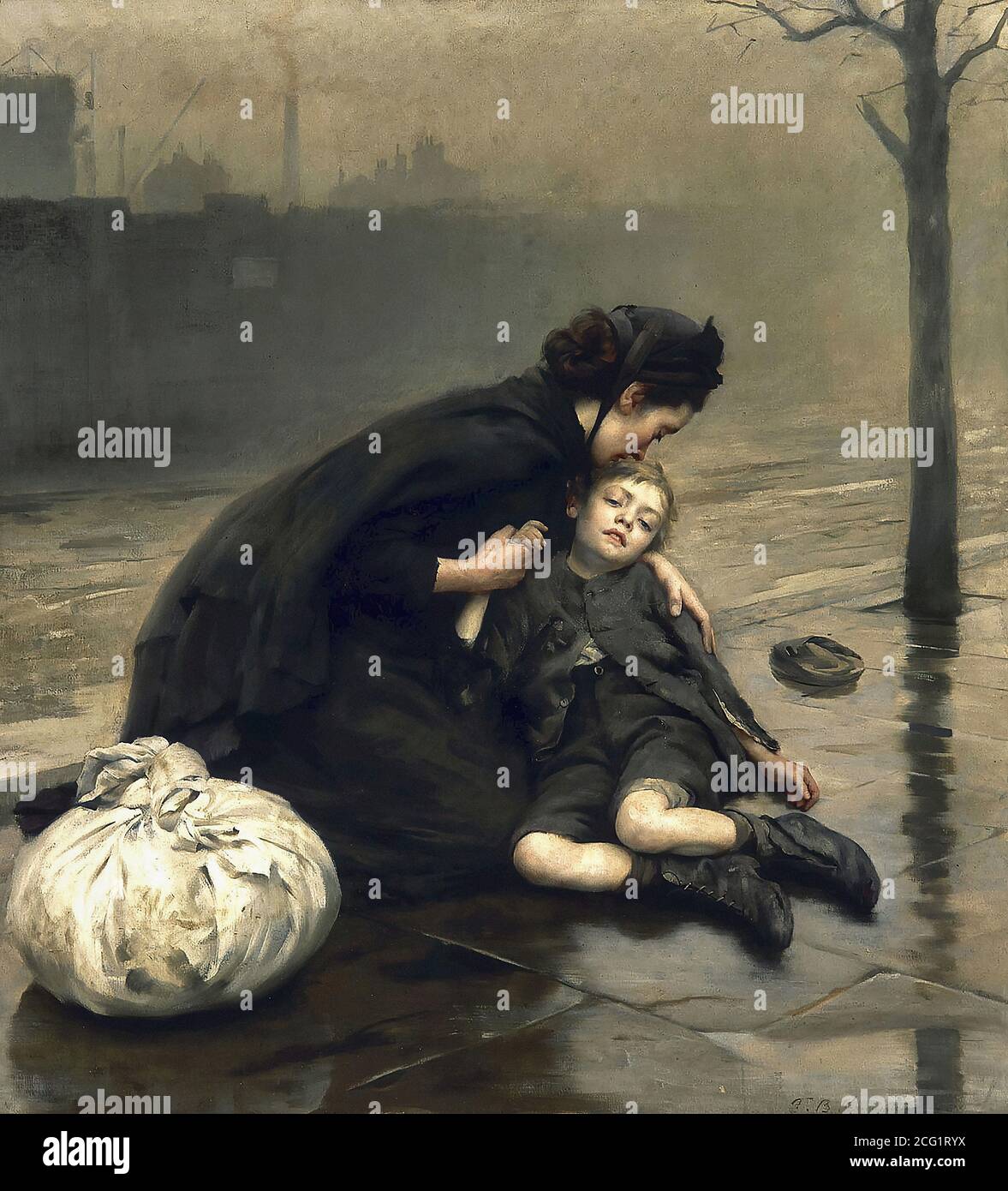 Kennington Thomas Benjamin - Homeless - British School - 19th Century ...