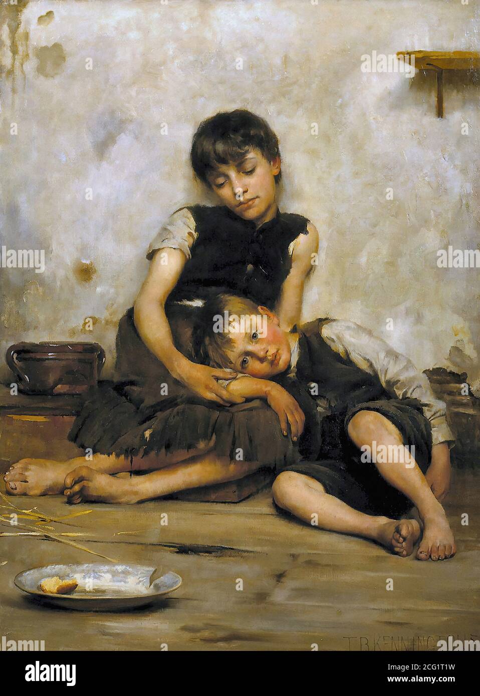 Kennington Thomas Benjamin - Orphans - British School - 19th Century ...