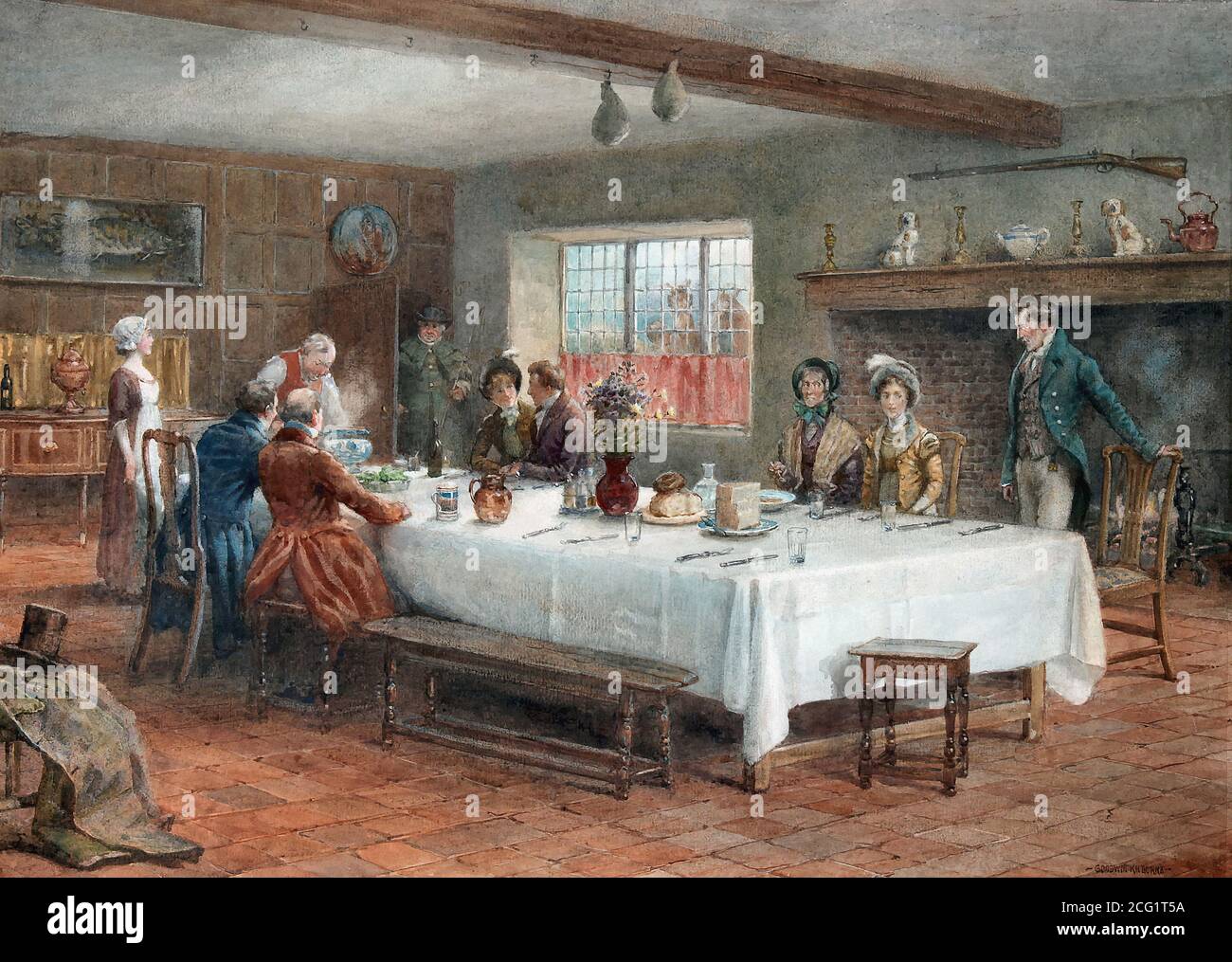 Kilburne George Goodwin - a Meal Stop at the Coaching Inn - British ...
