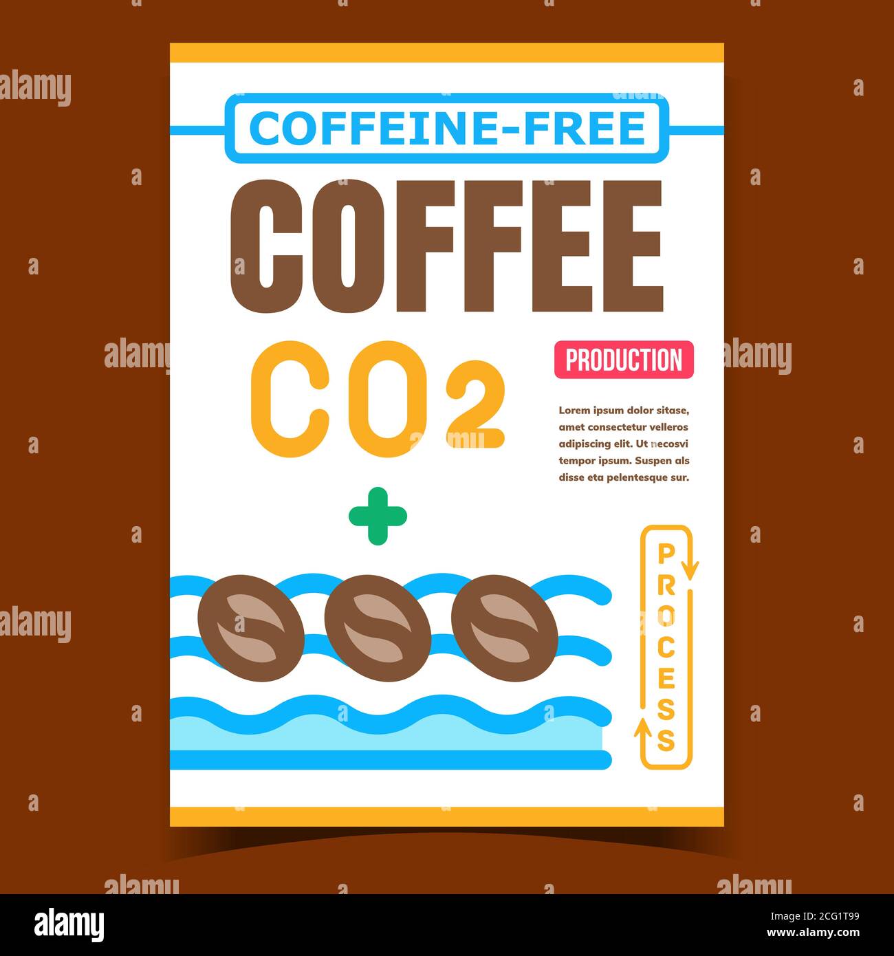 Caffeine-free Coffee Advertising Poster Vector Stock Vector Image & Art ...