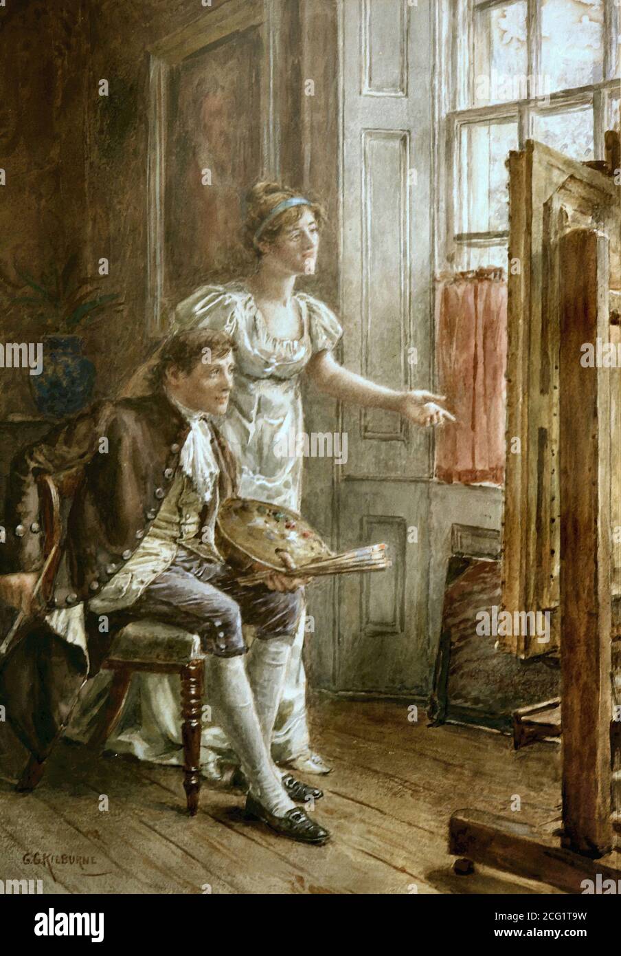 Kilburne George Goodwin - Her Portrait - British School - 19th Century ...