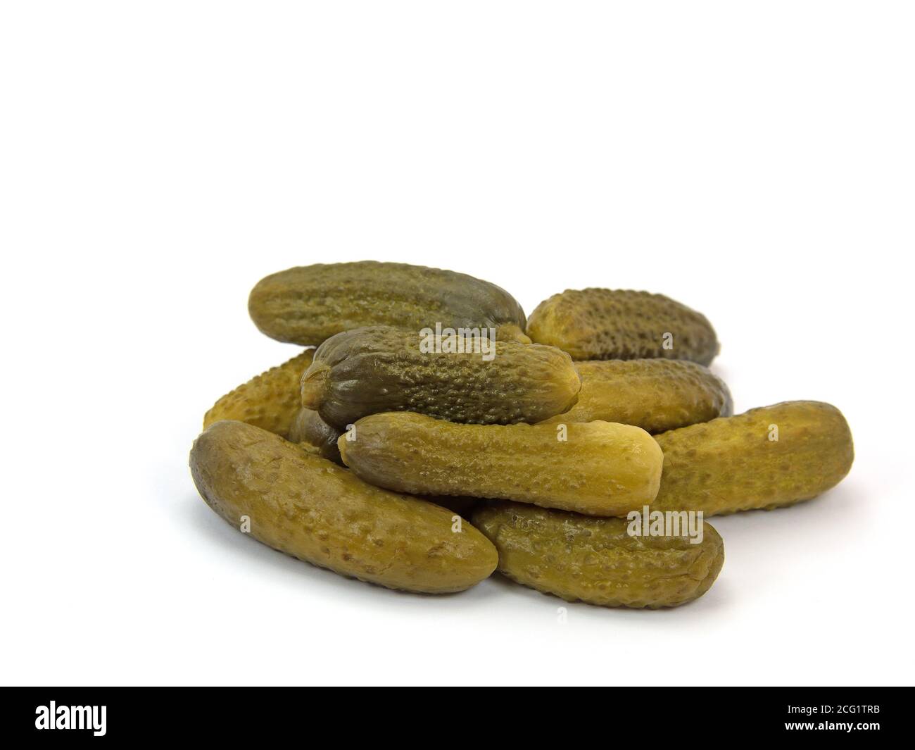 Pickles isolated against a white background Stock Photo - Alamy