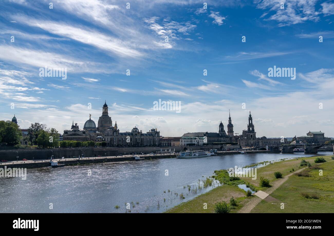 Dresden, Saxony / Germany - 3 September 2020: panorama view of the ...